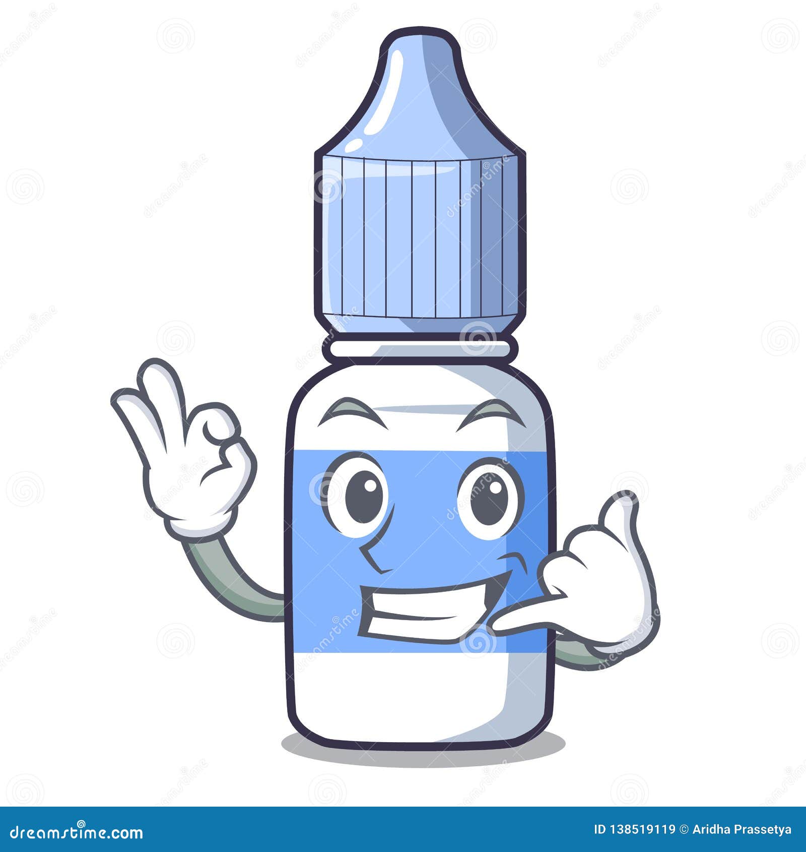 Call Me Eye Drops Isolated with the Characters Stock Vector ...
