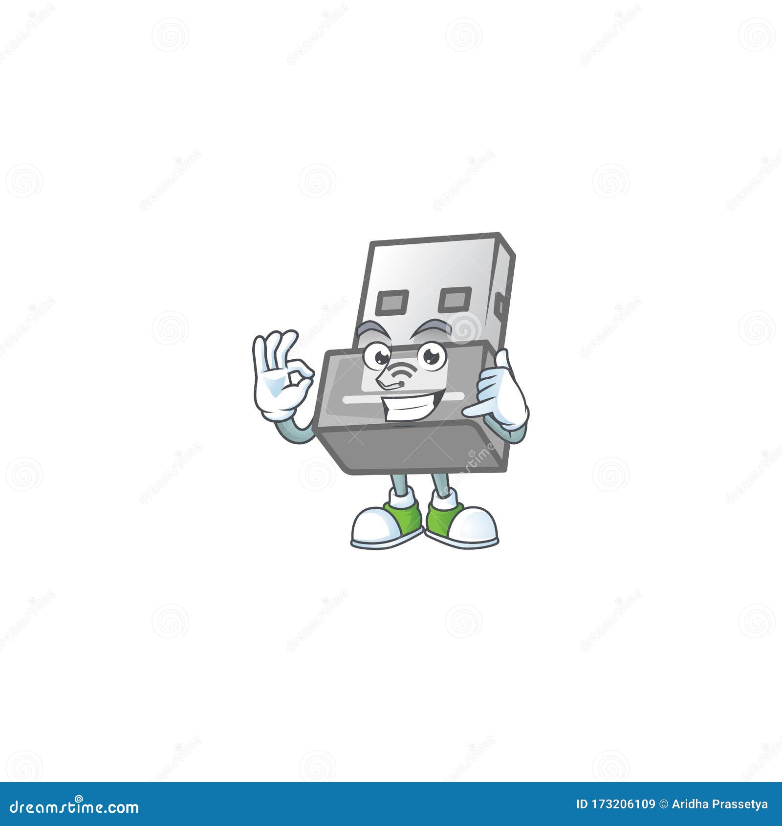 Call Me Funny USB Wireless Adapter Mascot Picture Style Stock Vector ...