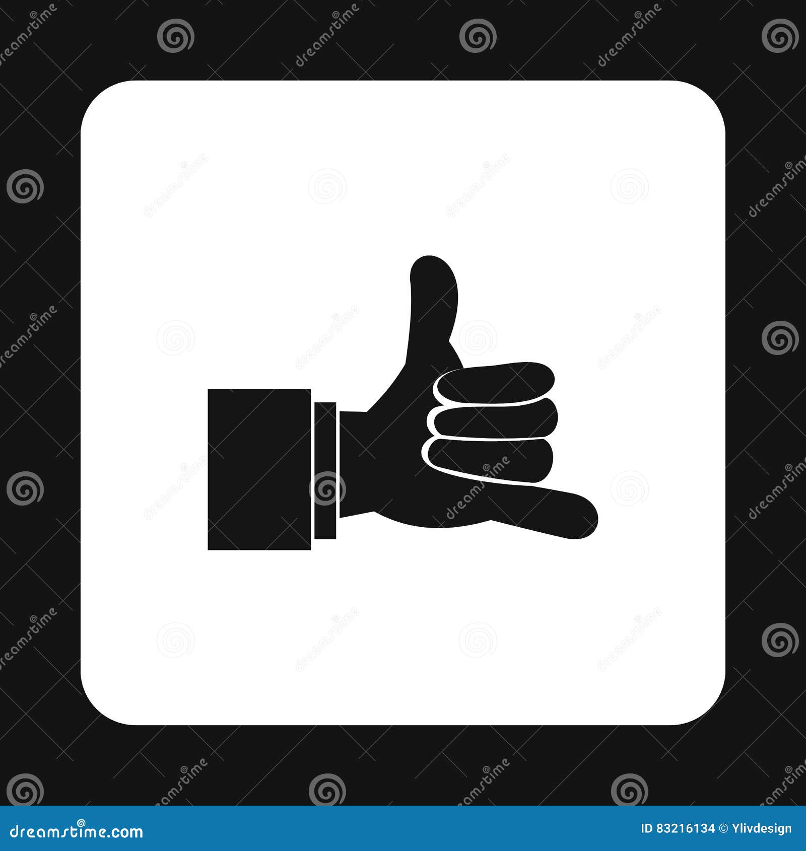 Call Me Gesture Icon, Simple Style Stock Vector - Illustration of ...