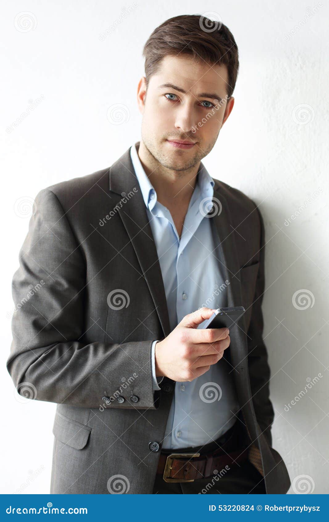 Call Me, the Guy with the Phone Stock Photo - Image of business ...