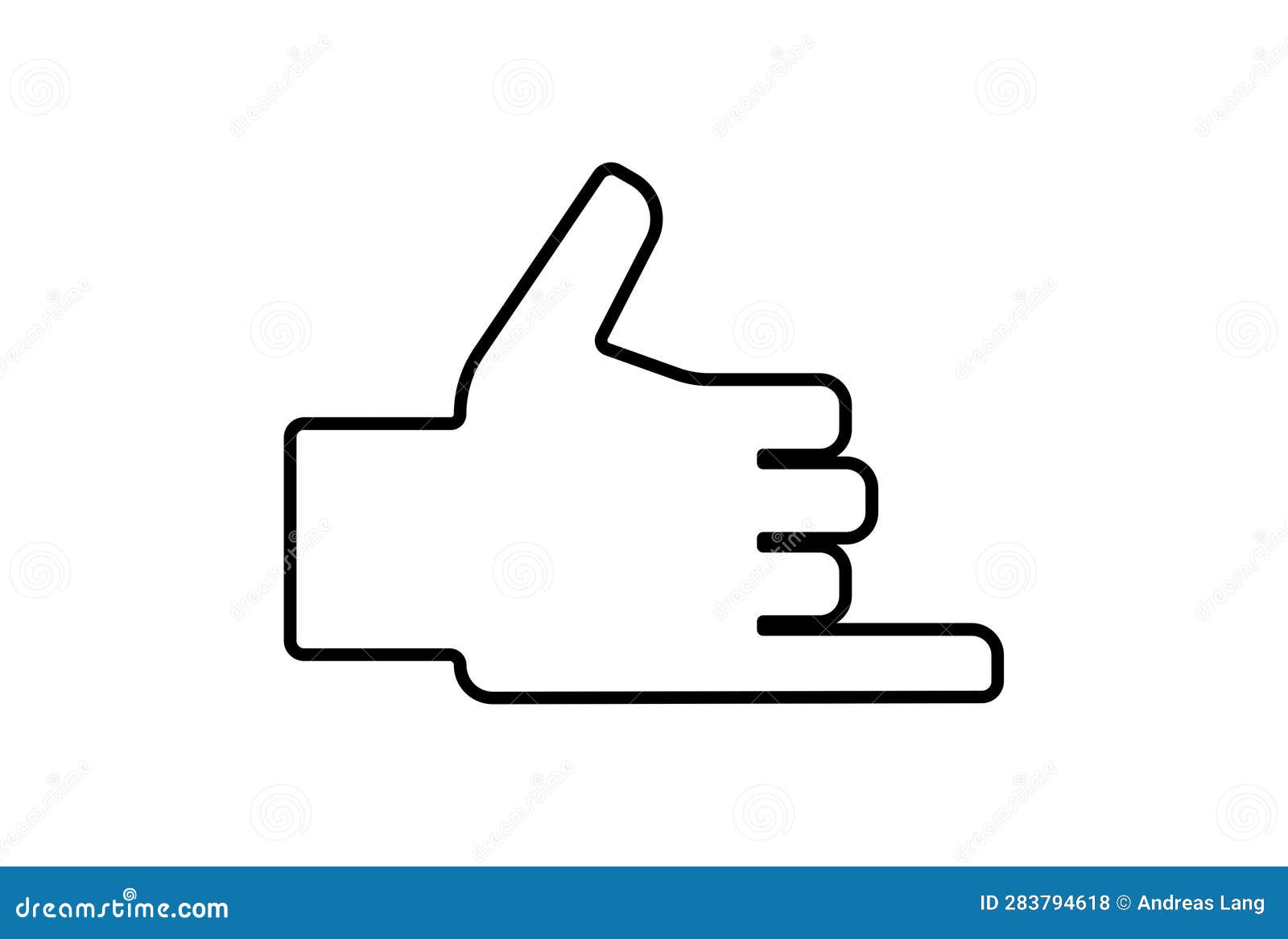 Call Me Hand Icon Gesture Line Symbol Web App Sign Stock Illustration ...