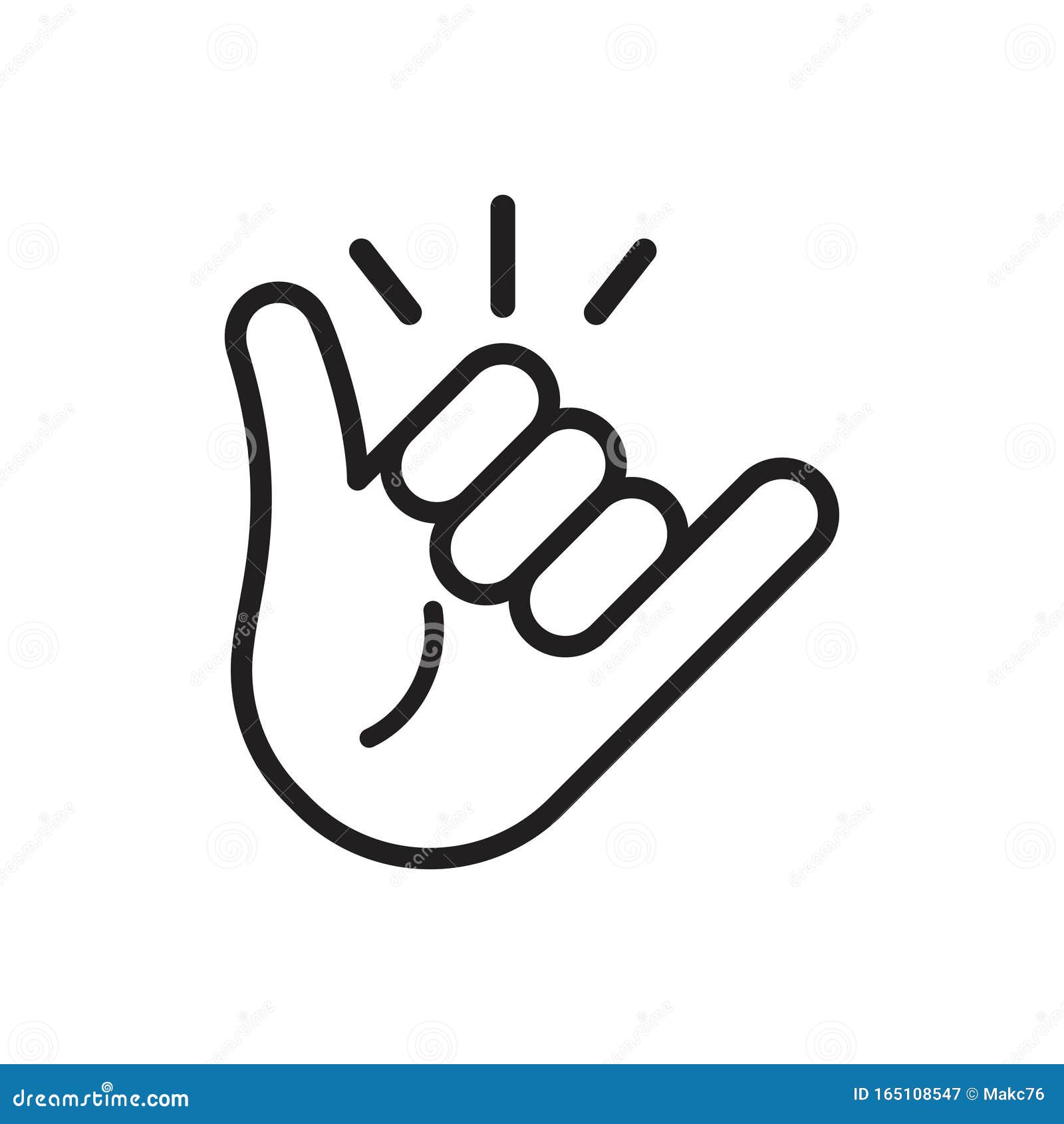 Call me hand icon stock vector. Illustration of fingers - 165108547