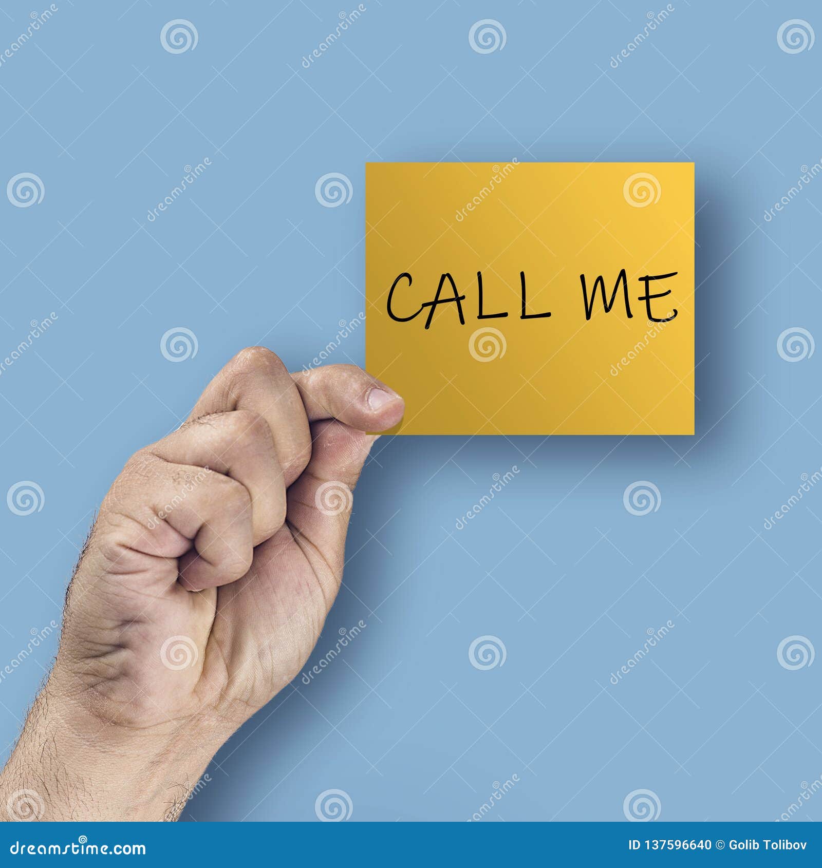 Call Me. Hand Showing or Holding Card Stock Photo - Image of wifi ...