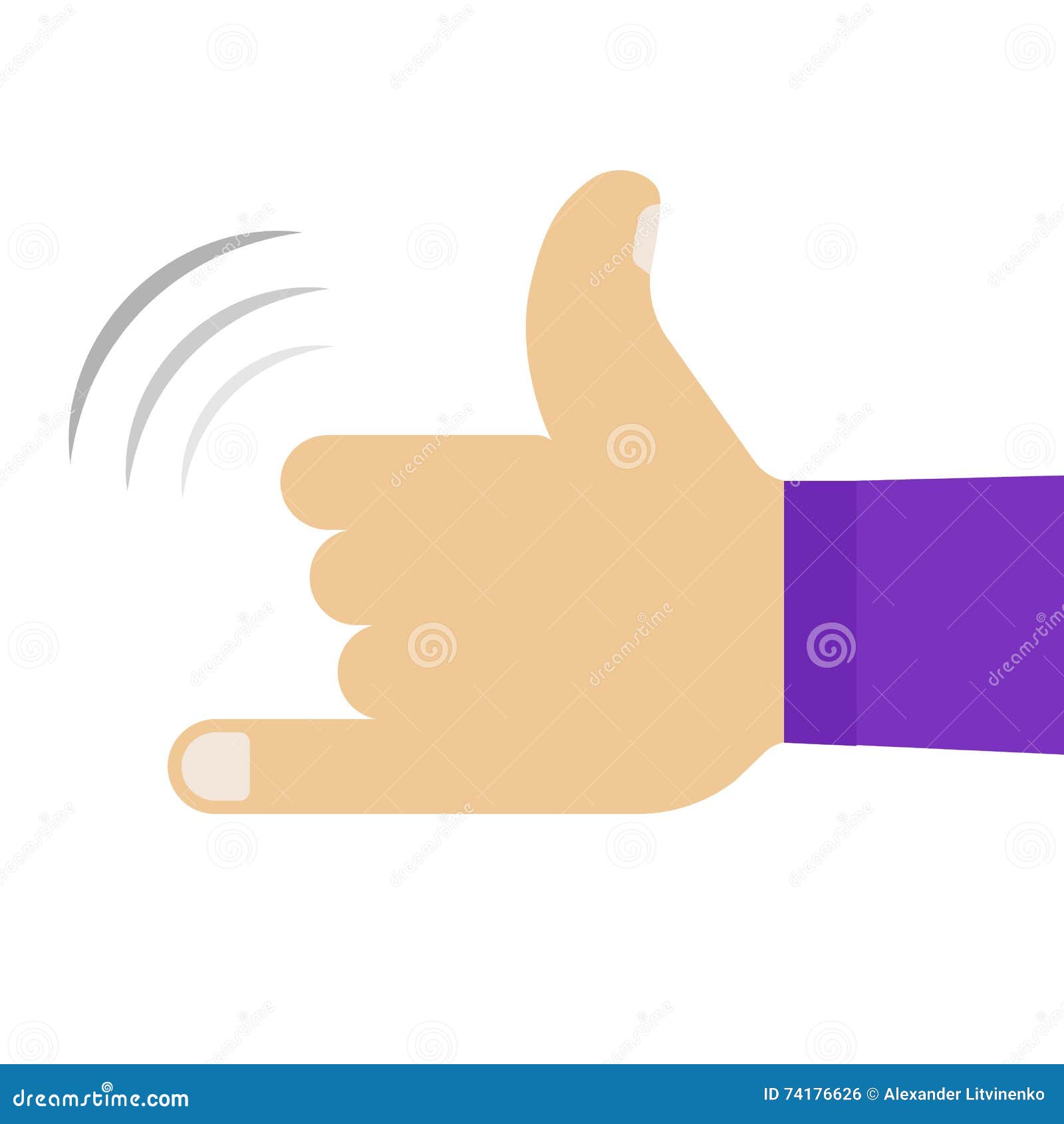 Call me hand vector stock vector. Illustration of phone - 74176626