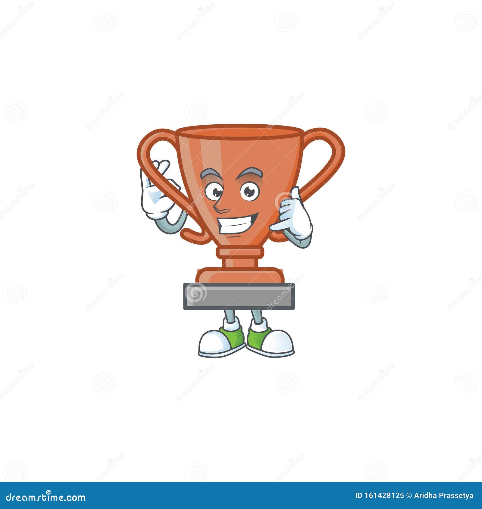 Call Me Icon Bronze Trophy in the Cartoon Stock Vector - Illustration ...