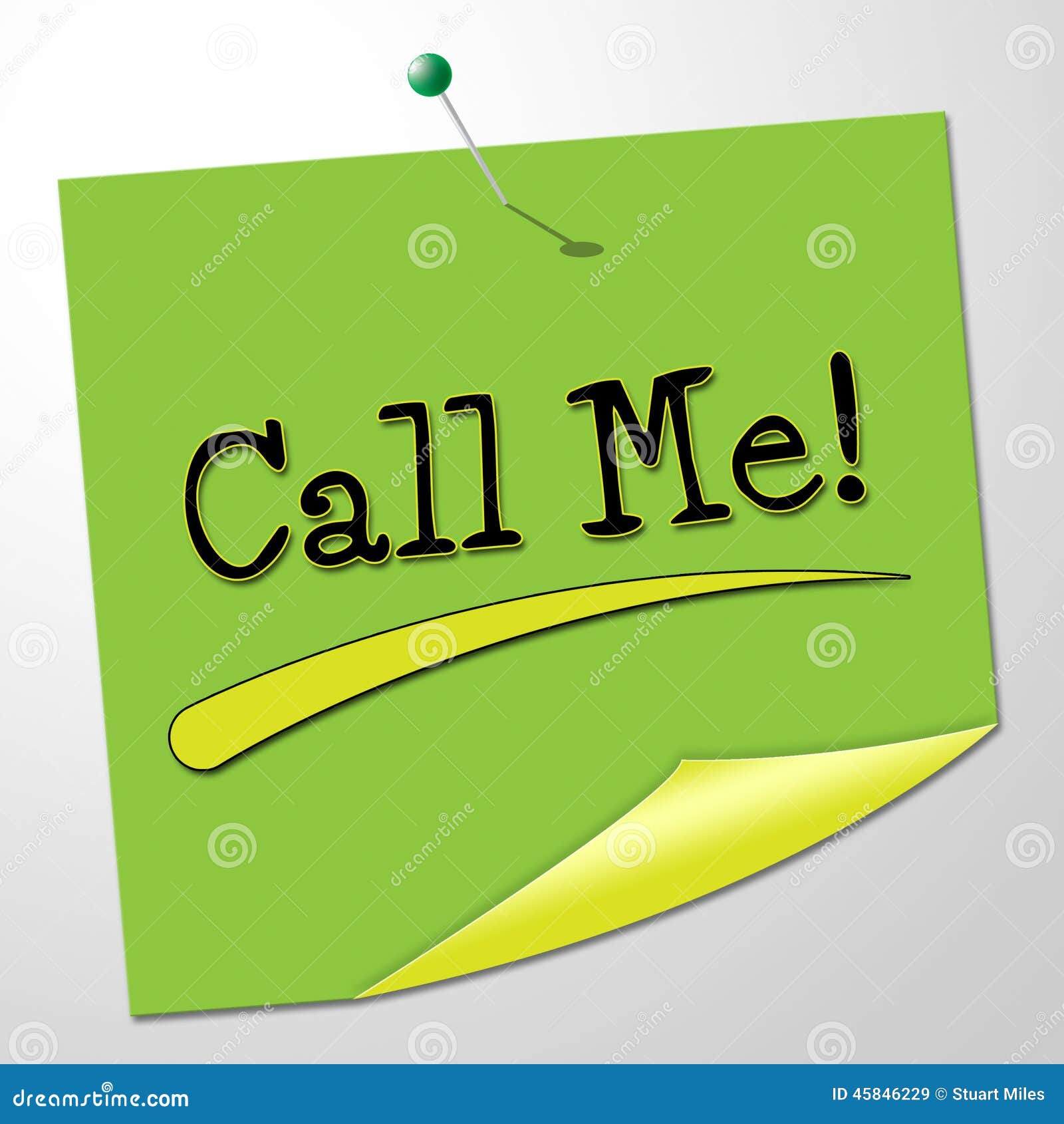 Call Me Indicates Messages Communicating and Note Stock Illustration ...