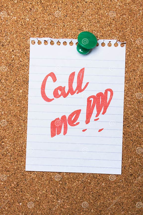 Call me note stock photo. Image of announcement, wooden - 19889754