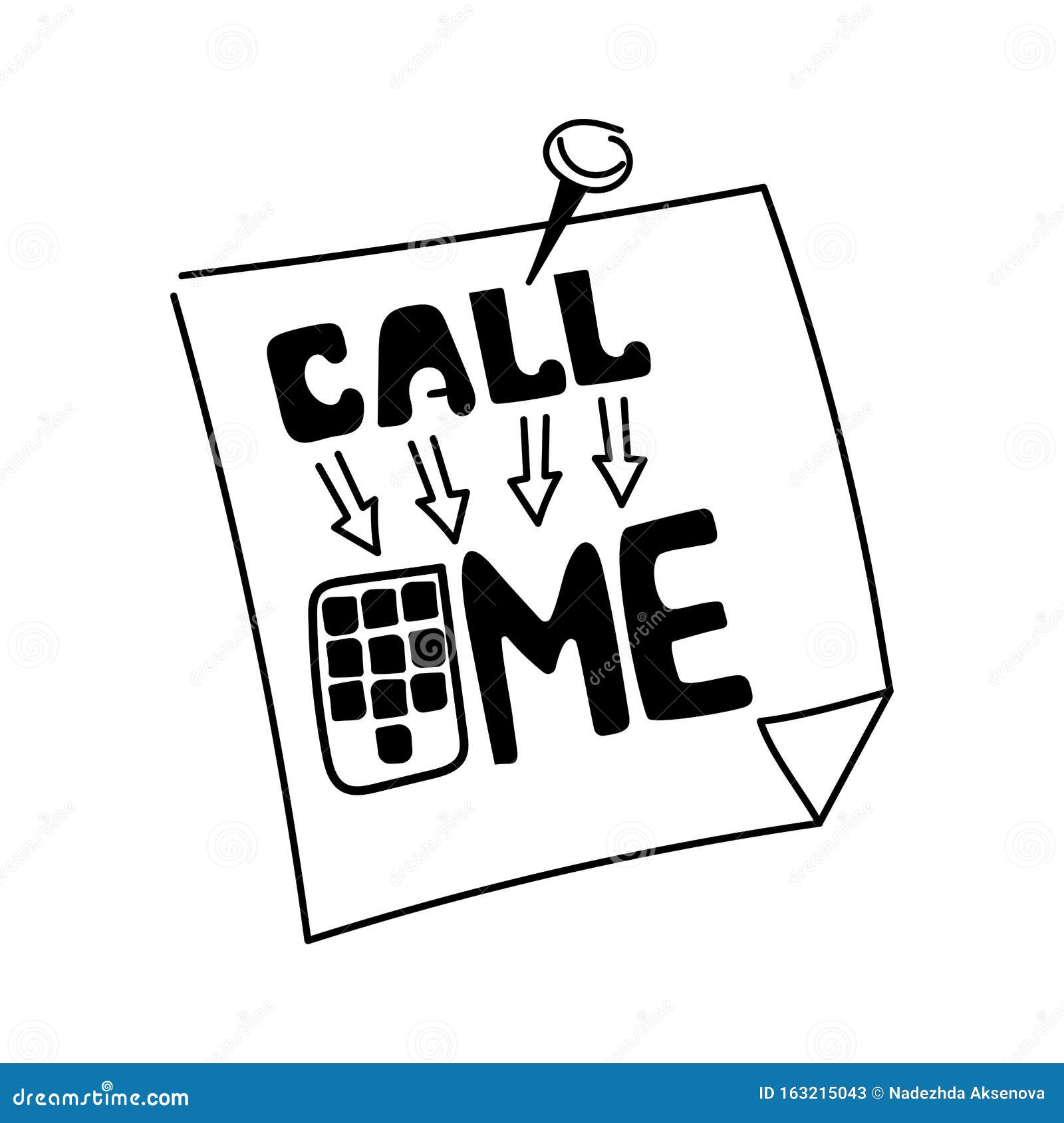 Call Me Note Stock Image | CartoonDealer.com #197478223