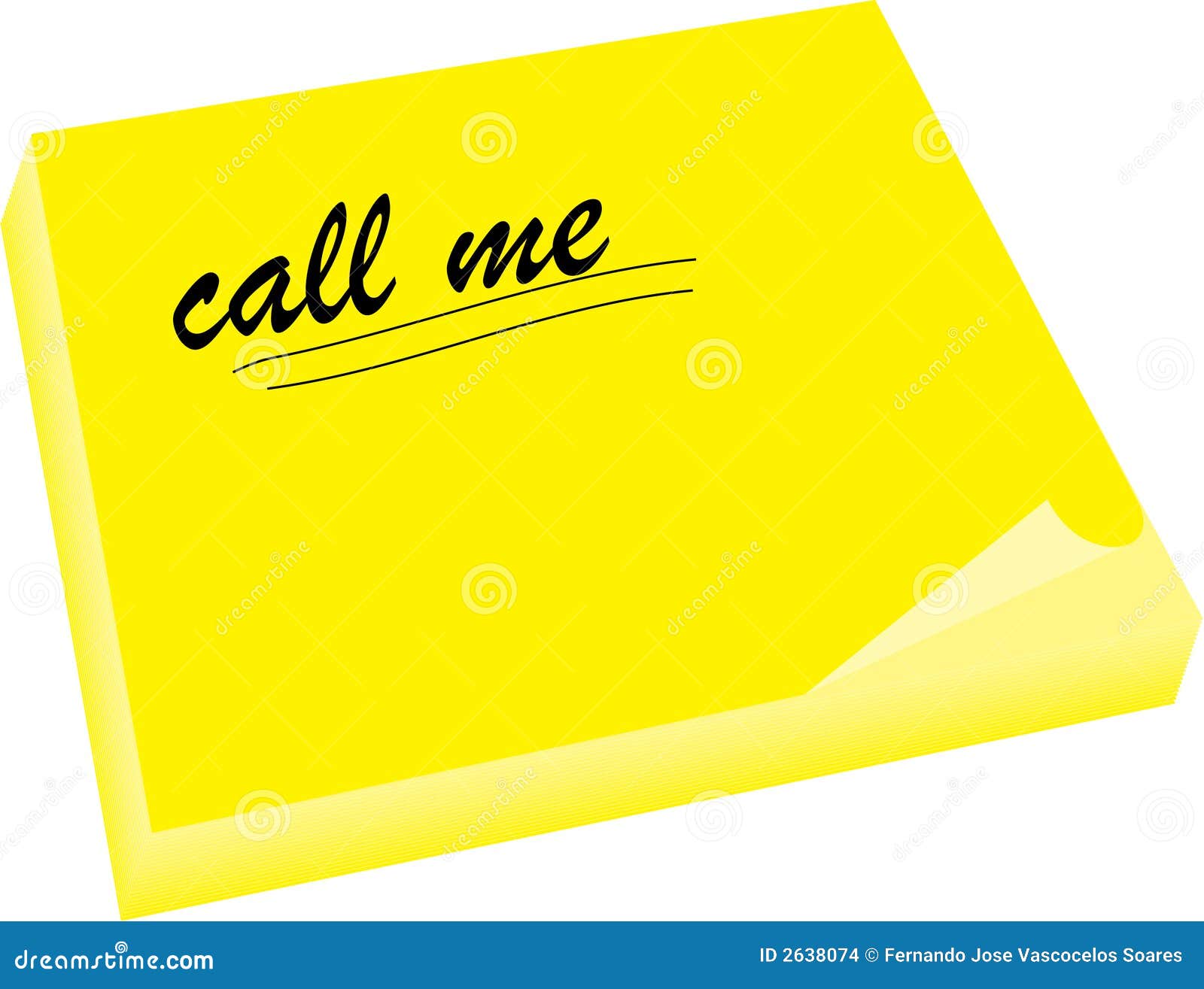 Call me note underlined stock vector. Illustration of exclamation - 2638074
