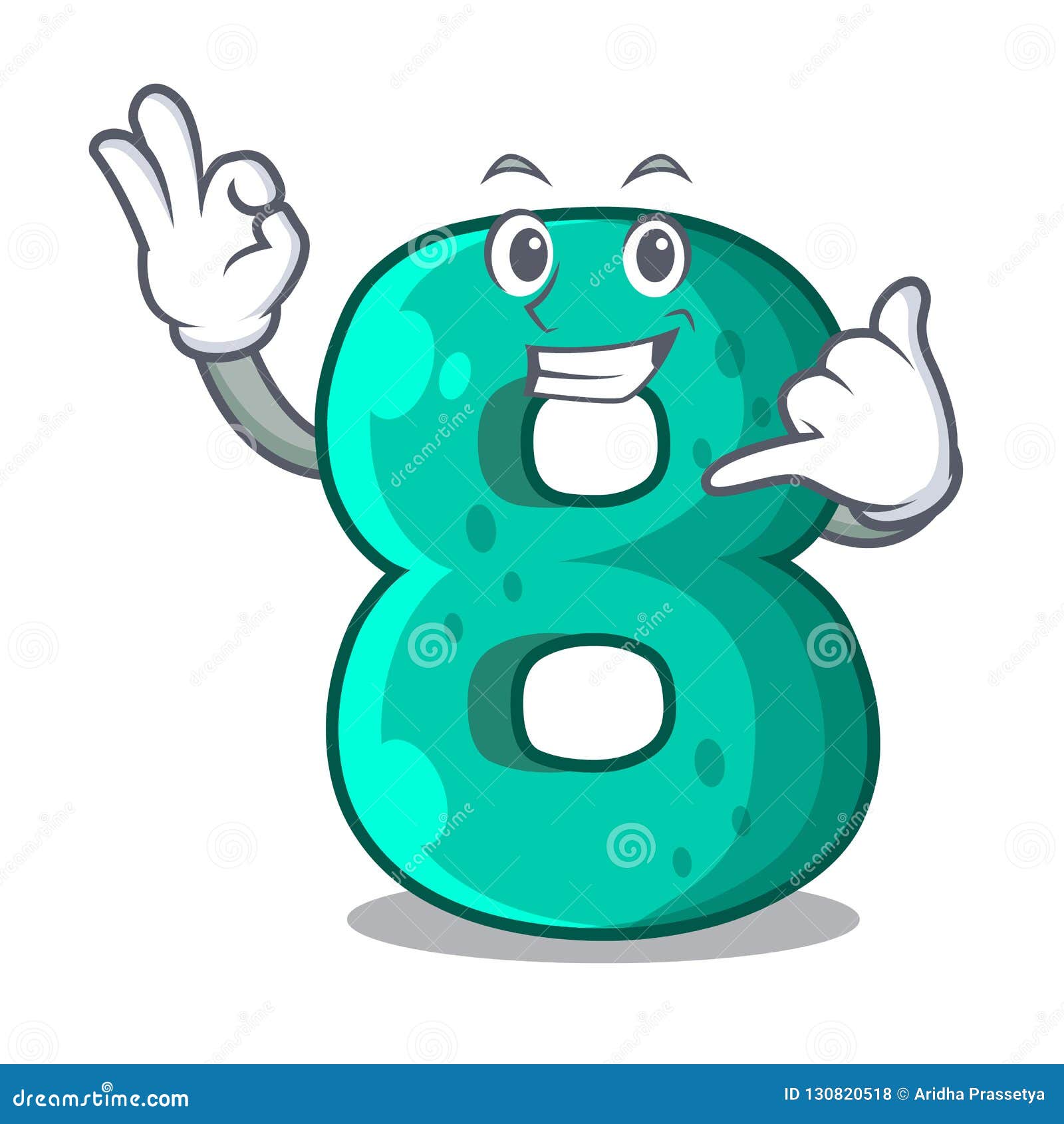 Call Me Number Eight Volume Logo the Mascot Stock Vector - Illustration ...