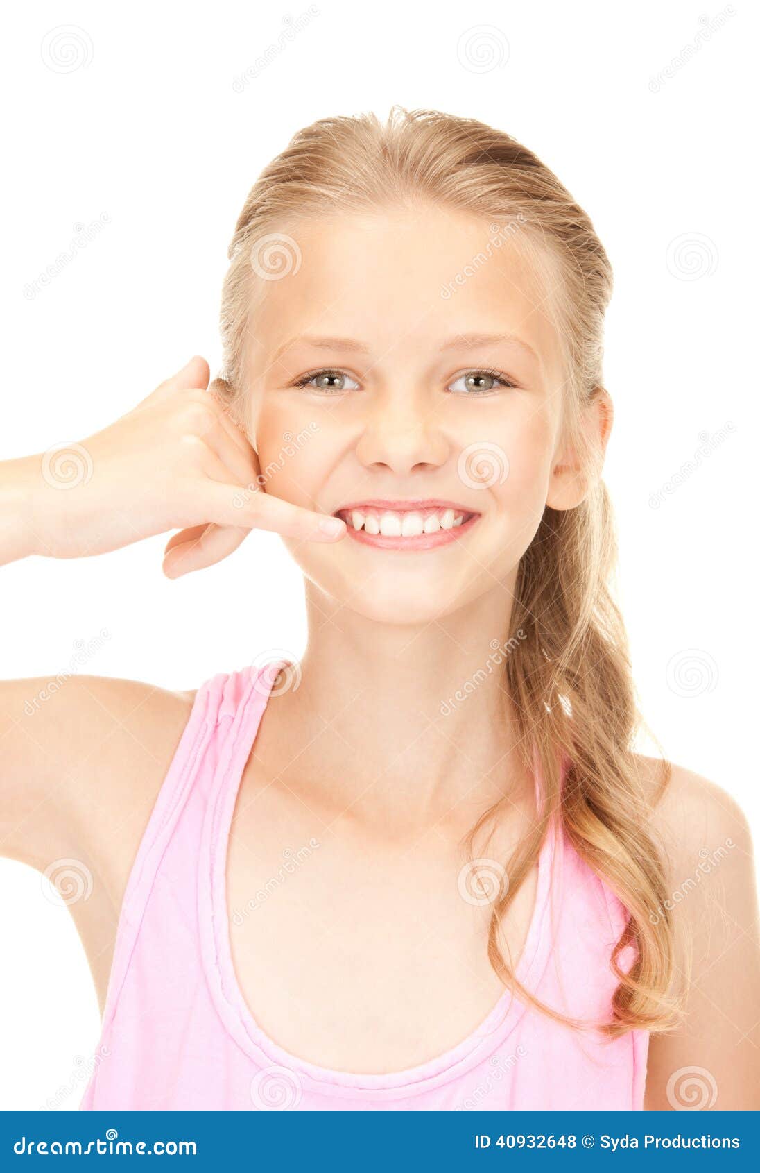 Call me stock photo. Image of communication, girl, carefree - 40932648