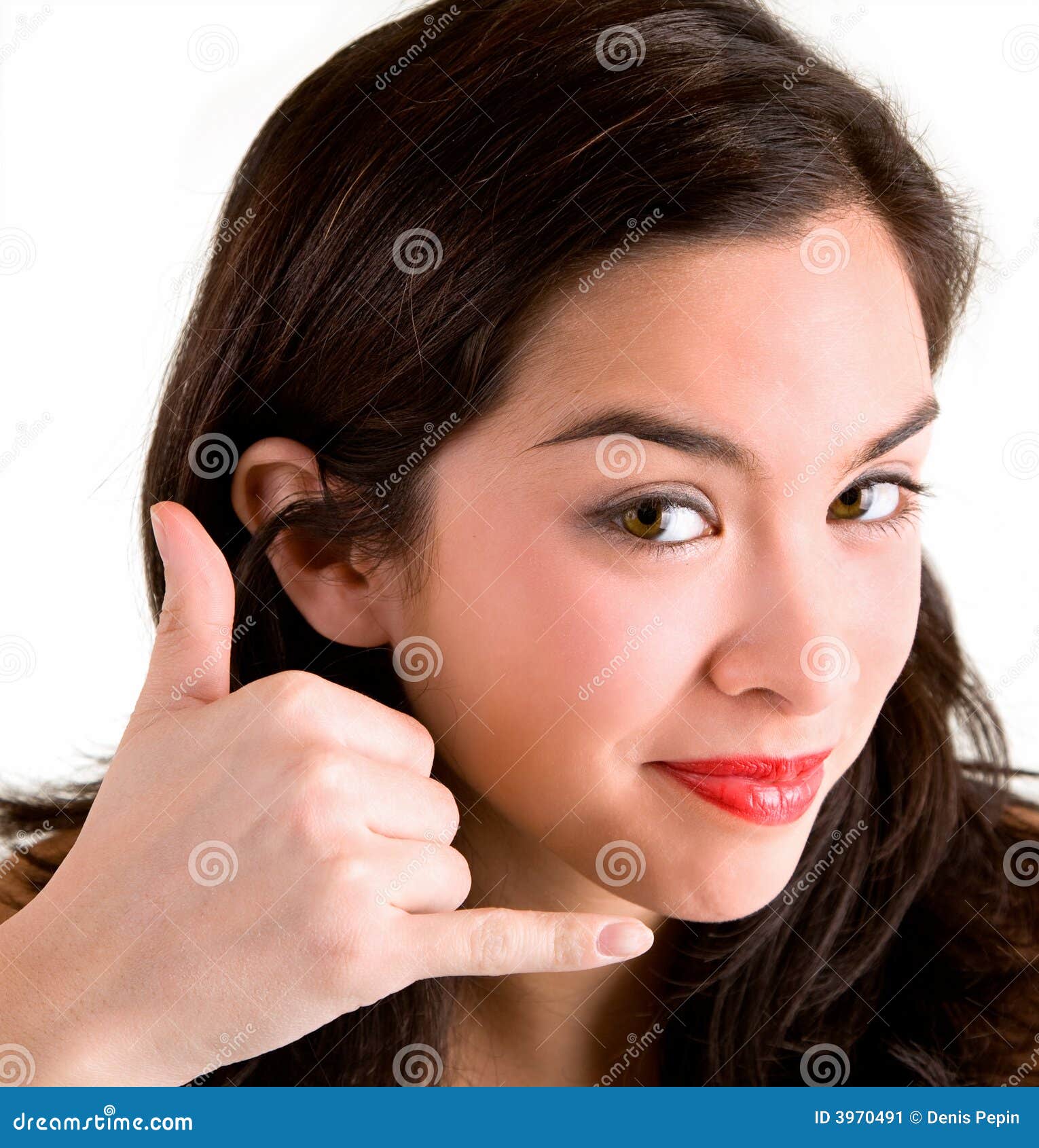 Call Me Sign stock image. Image of expression, eyes, hand - 3970491