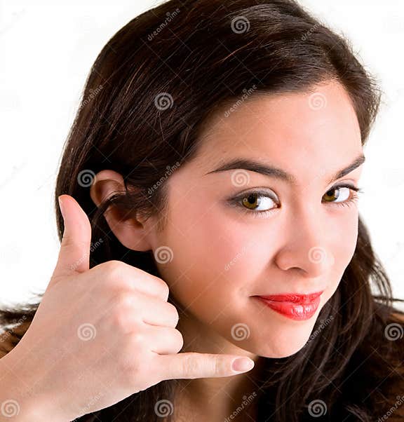 Call Me Sign stock image. Image of expression, eyes, hand - 3970491