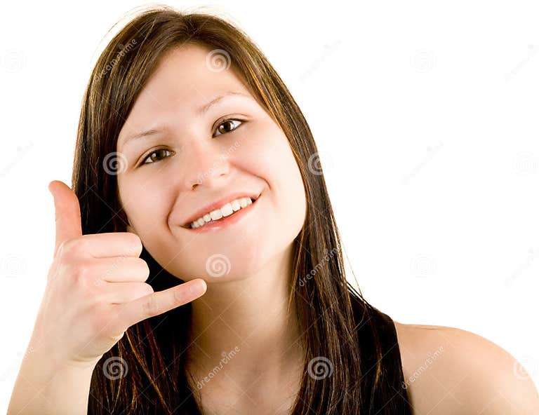 Call Me Sign stock photo. Image of friendly, contact, gesture - 9263262