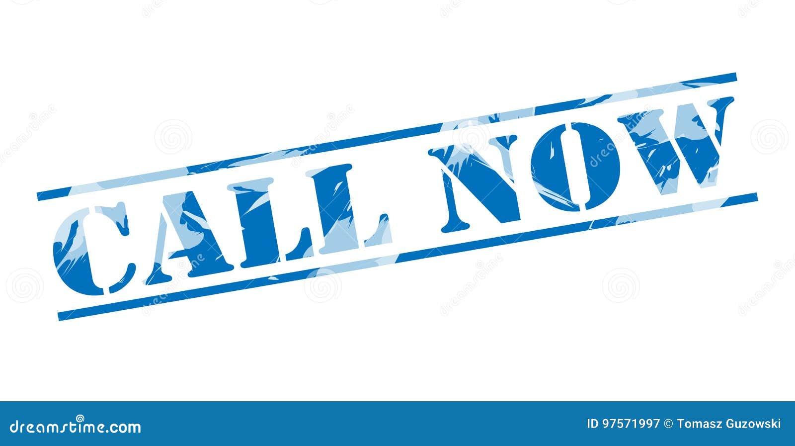 Call now blue stamp stock illustration. Illustration of white - 97571997