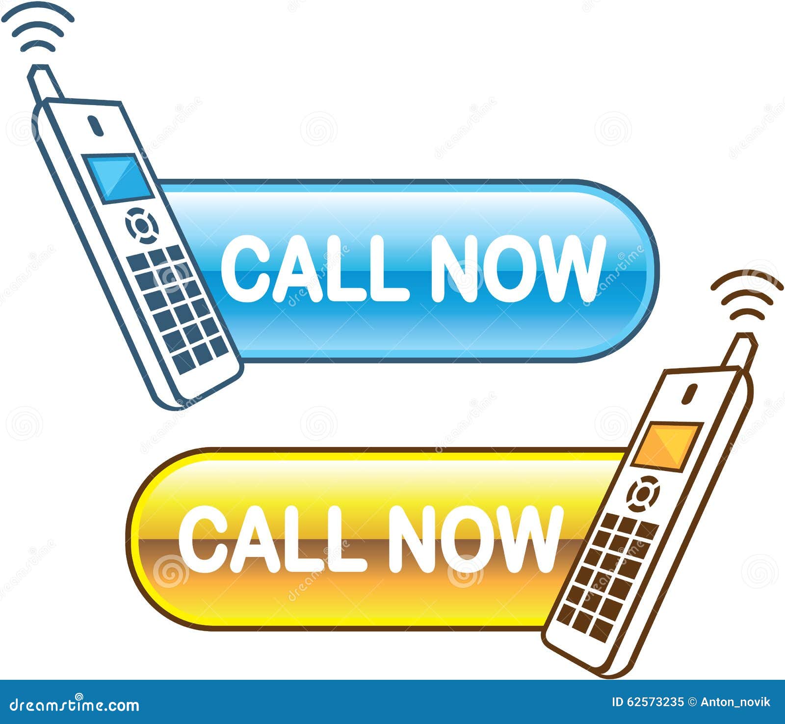 Call Now Button Web with House Phone Glossy Vector Stock Vector ...