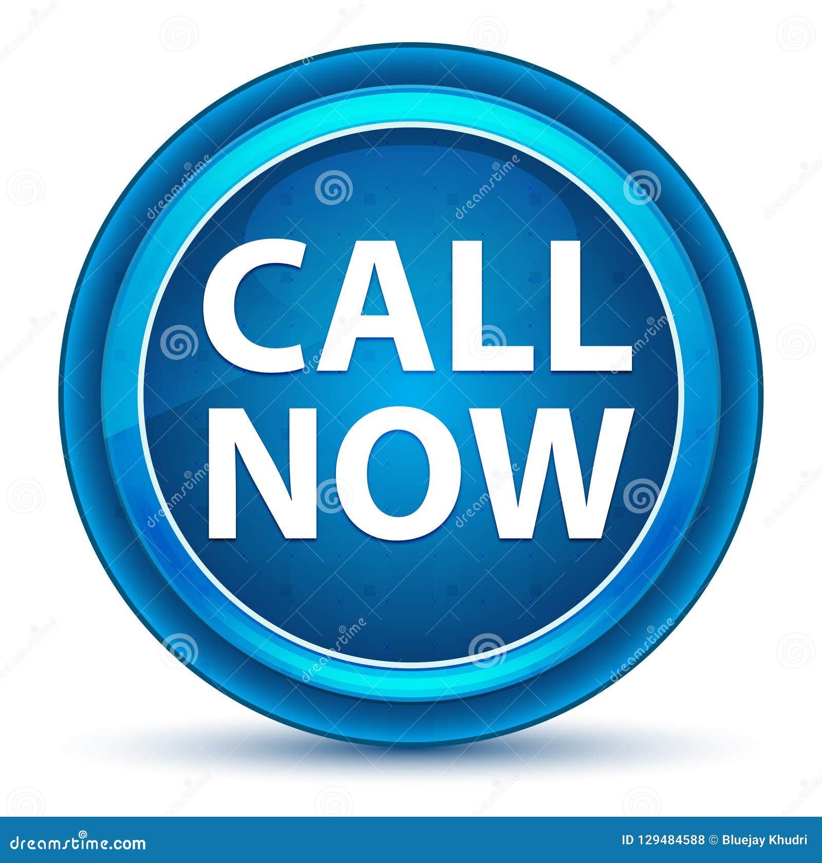 Call Now Eyeball Blue Round Button Stock Illustration - Illustration of ...