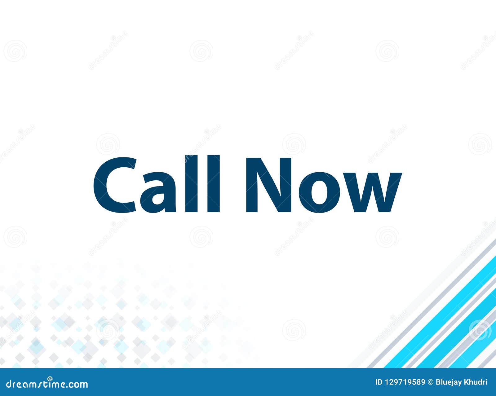 Call Now Modern Flat Design Blue Abstract Background Stock Illustration ...