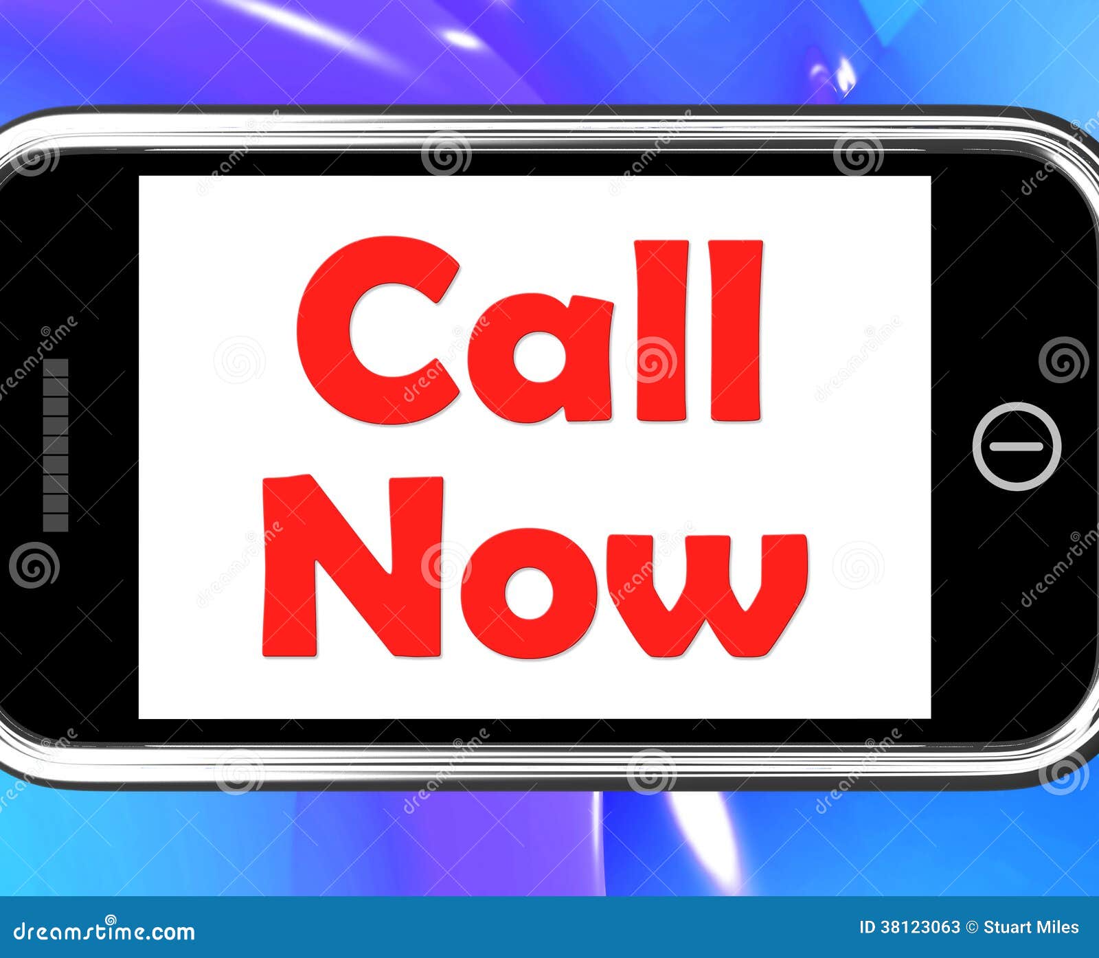 Call Now on Phone Shows Talk or Chat Stock Illustration - Illustration ...