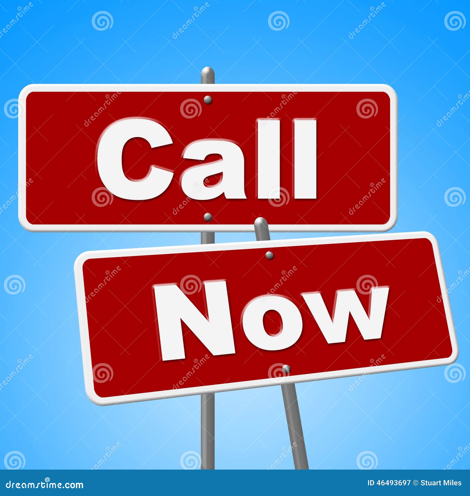 Call Now Signs Means at the Moment and Chat Stock Illustration ...