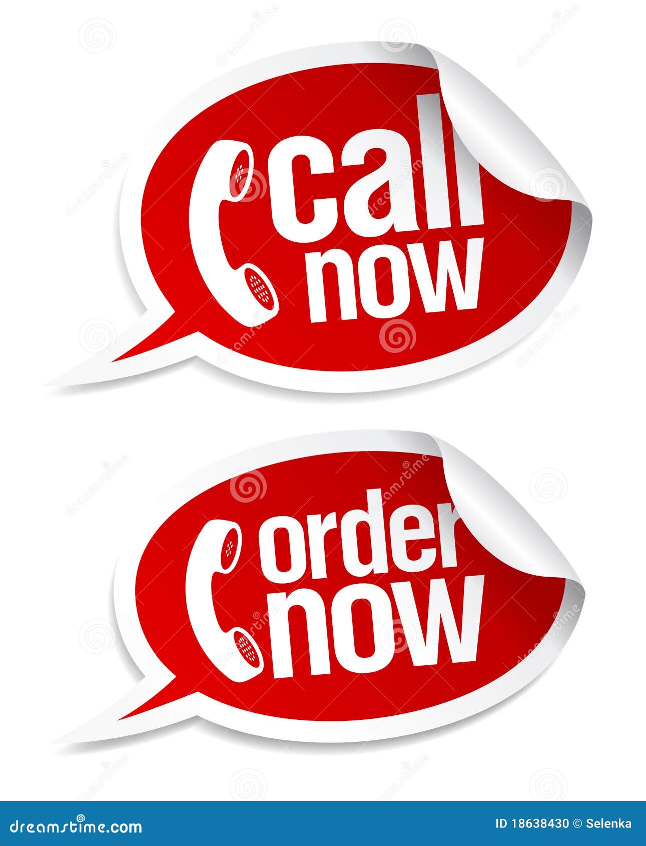 Call Now Stickers. Stock Photo | CartoonDealer.com #18638430