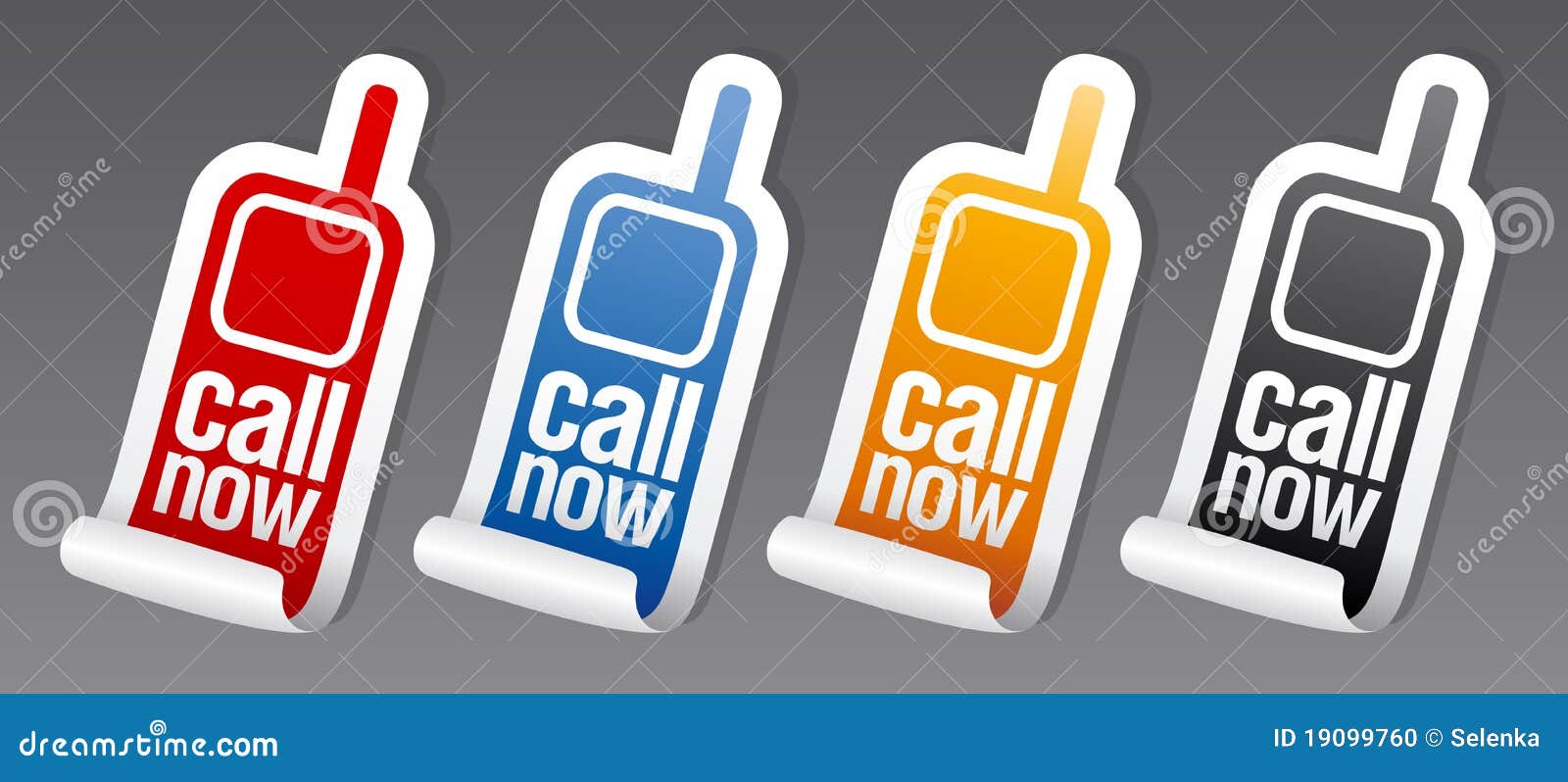 Call now stickers. stock illustration. Illustration of internet - 19099760