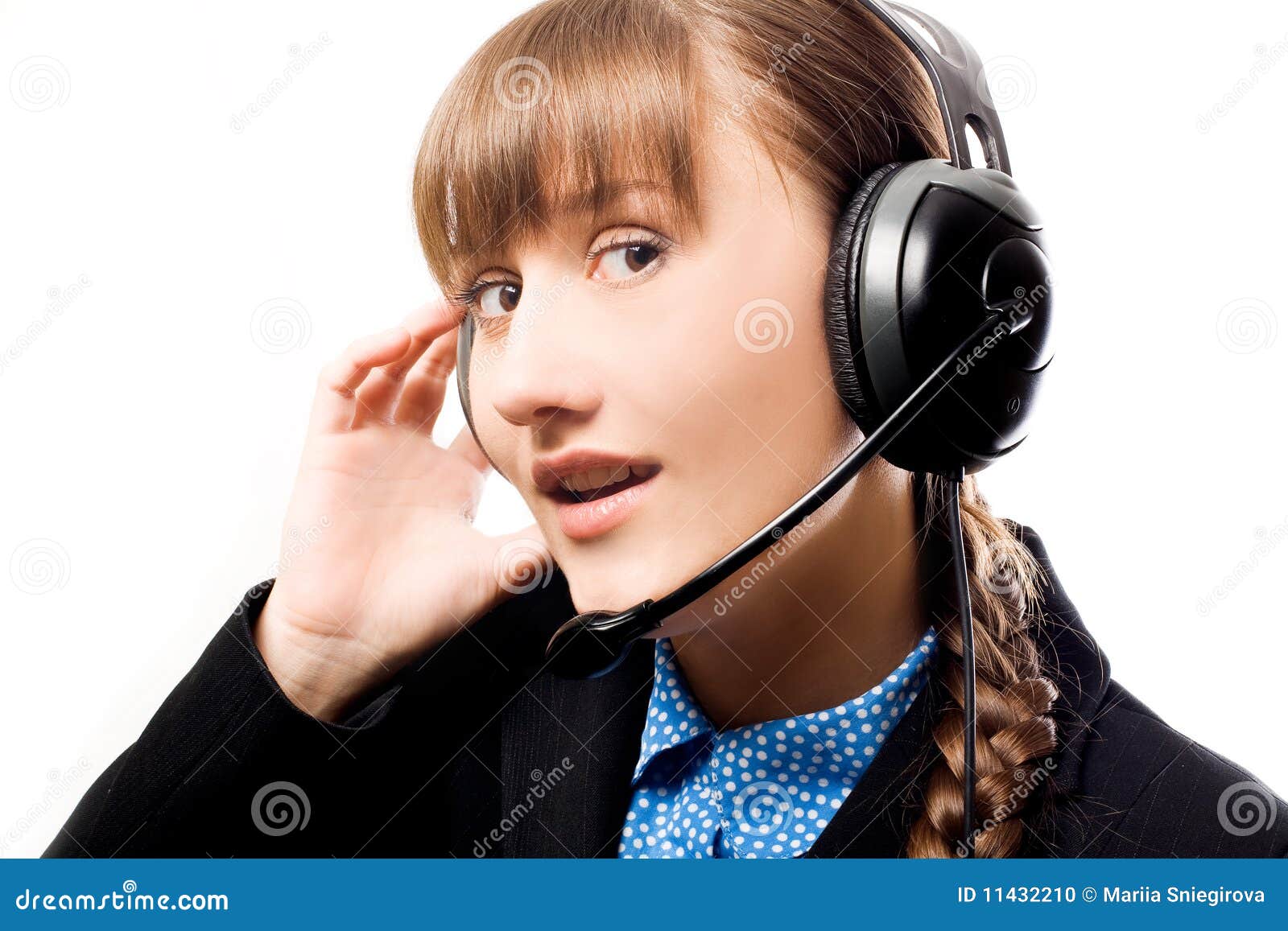 Call operator stock photo. Image of business, clerk, ginger - 11432210