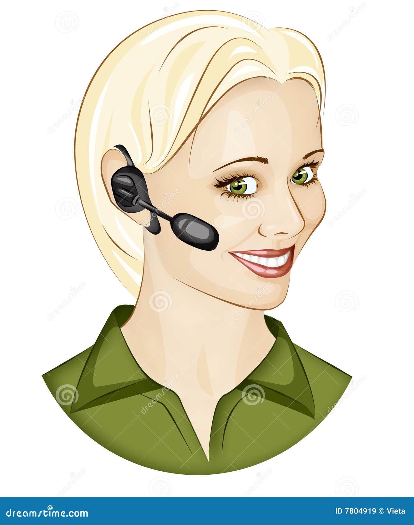 Call Operator stock illustration. Illustration of cute - 7804919