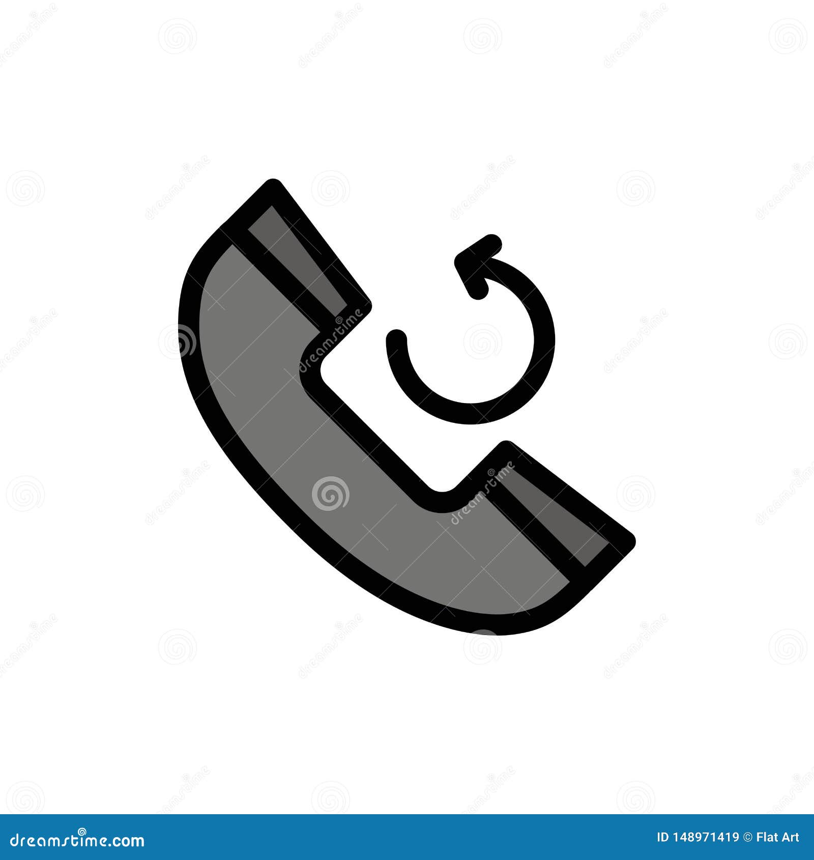 Call, Phone, Callback Flat Color Icon. Vector Icon Banner Template ...