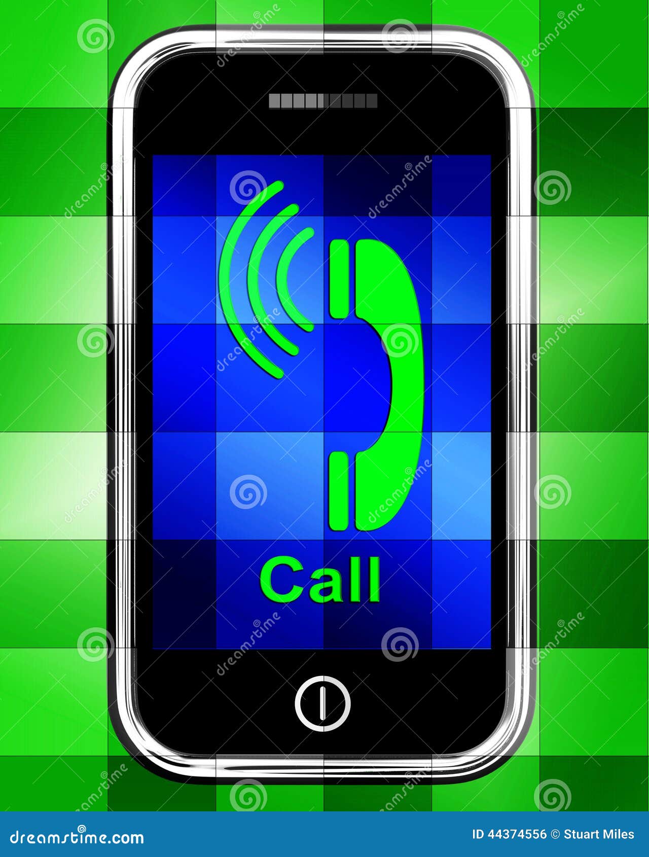 Call on Phone Displays Talk or Chat Stock Illustration - Illustration ...