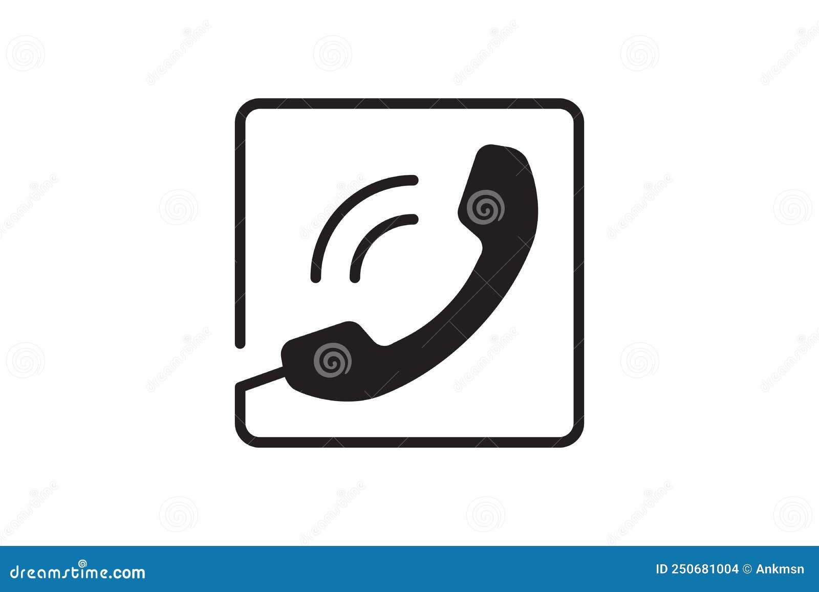 Call Phone Icon. Communication and Support Vector Symbol Stock Vector ...