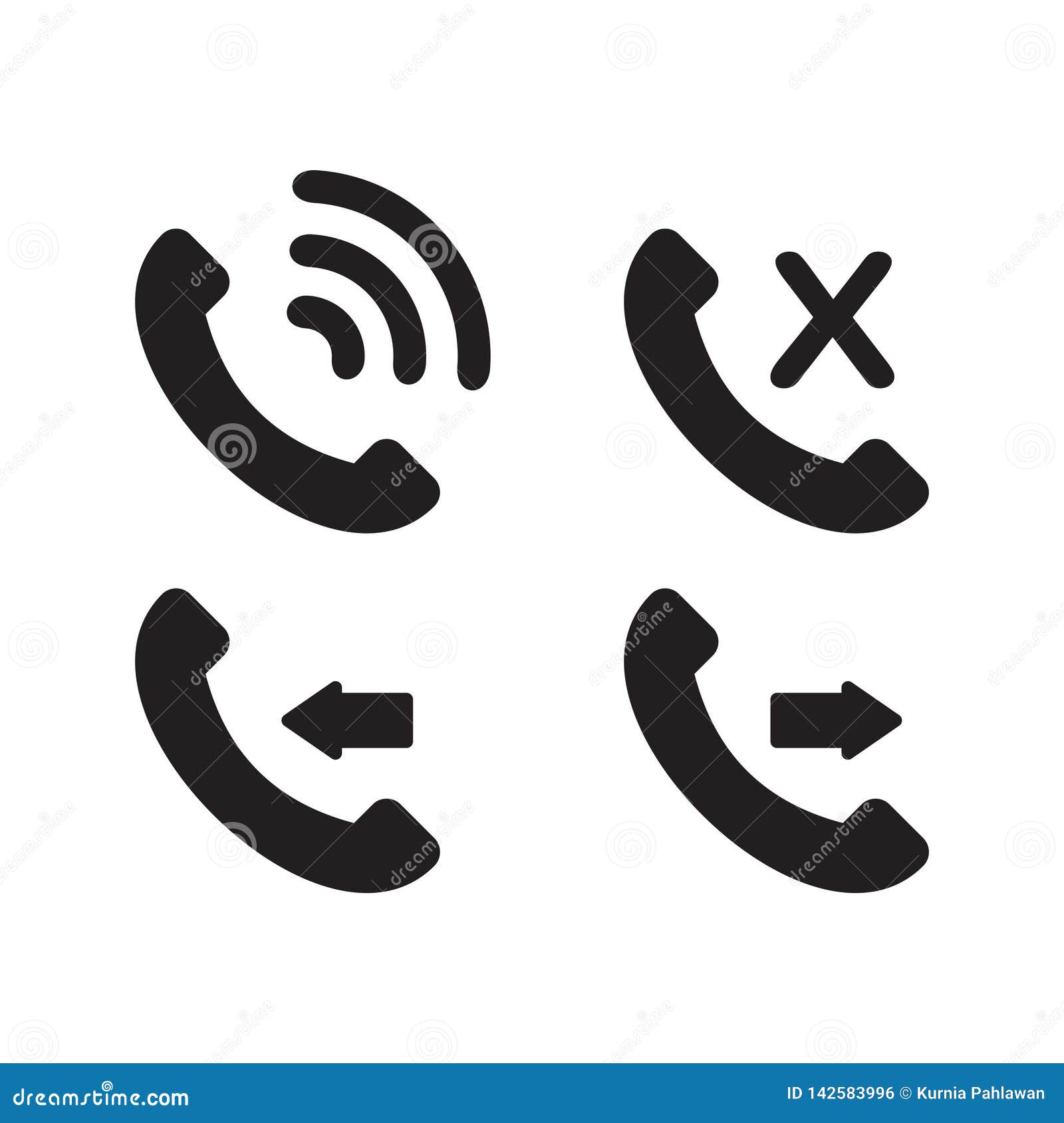 Call Phone icon Vector stock vector. Illustration of call - 142583996