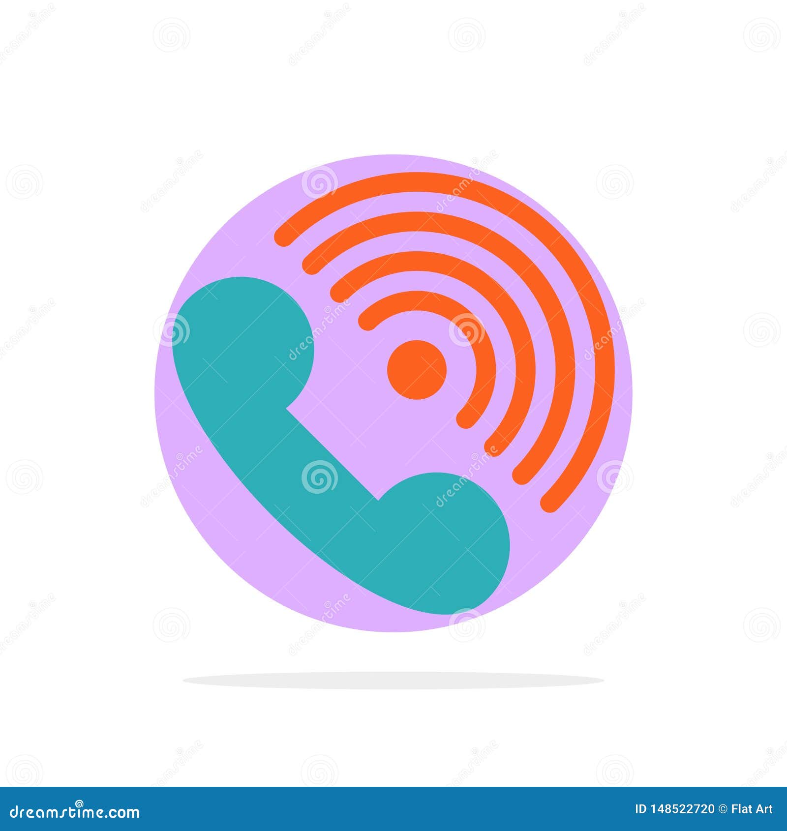 Call, Phone, Receiver, Ring, Signals Abstract Circle Background Flat ...