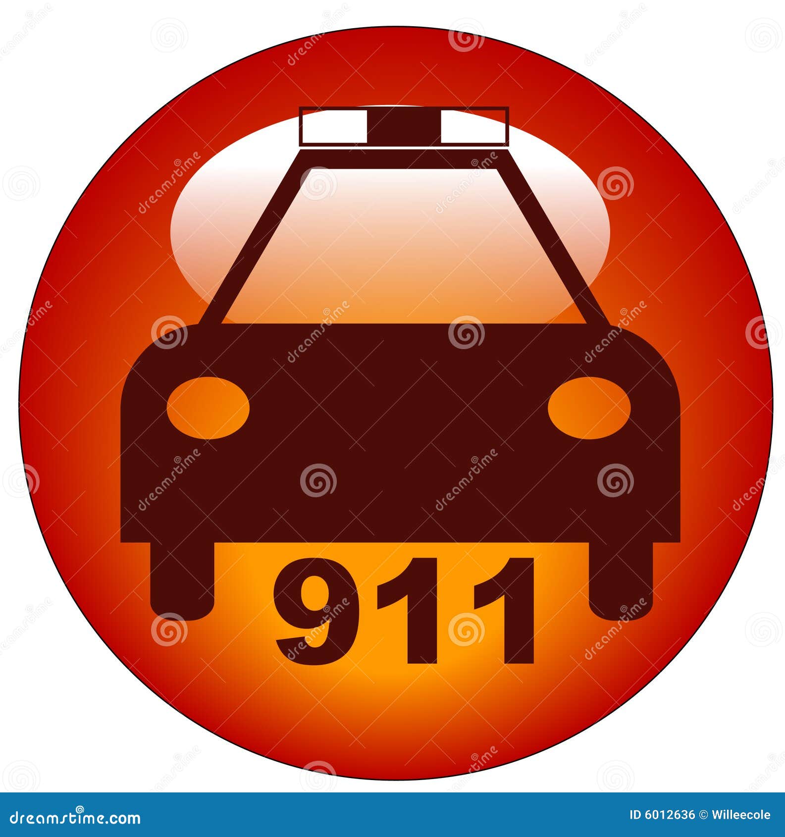 Call police icon stock vector. Illustration of service - 6012636