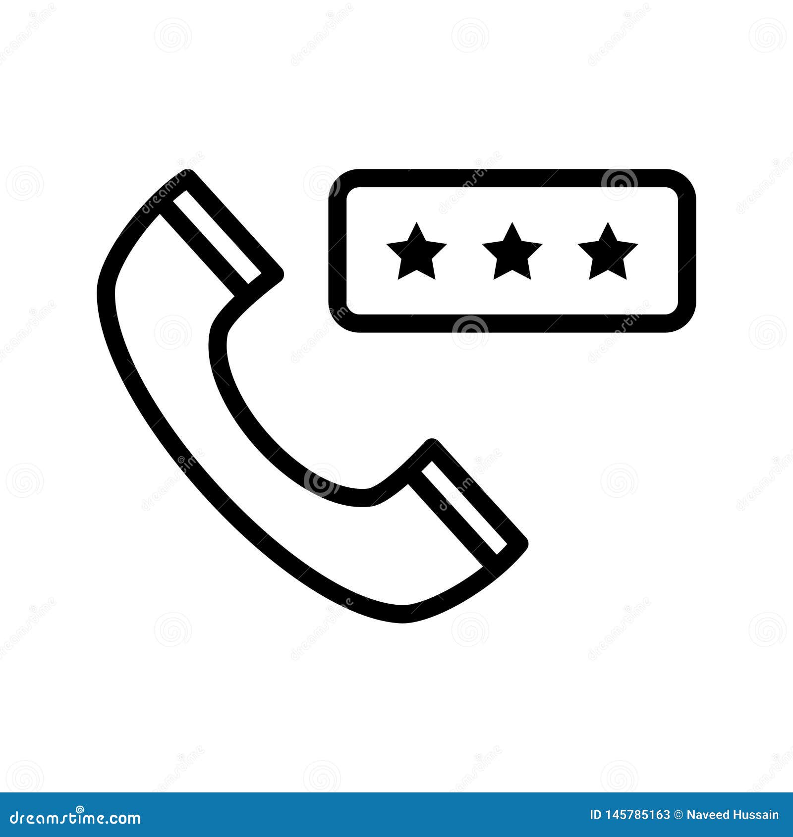 Call Rating Thin Line Vector Icon Stock Vector - Illustration of apps ...