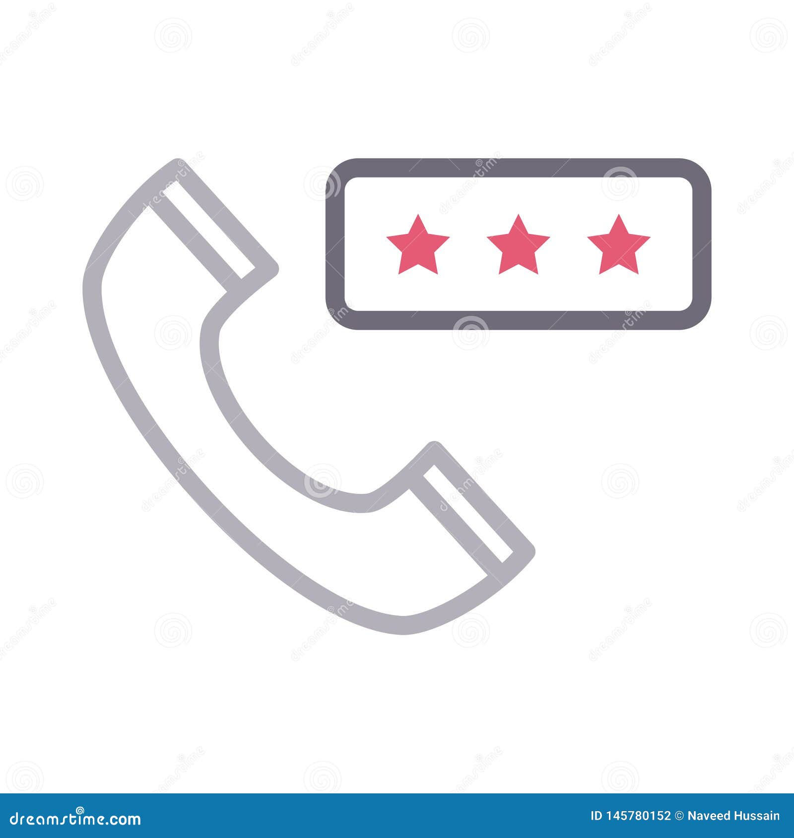 Call Rating Thin Color Line Vector Icon Stock Vector - Illustration of ...