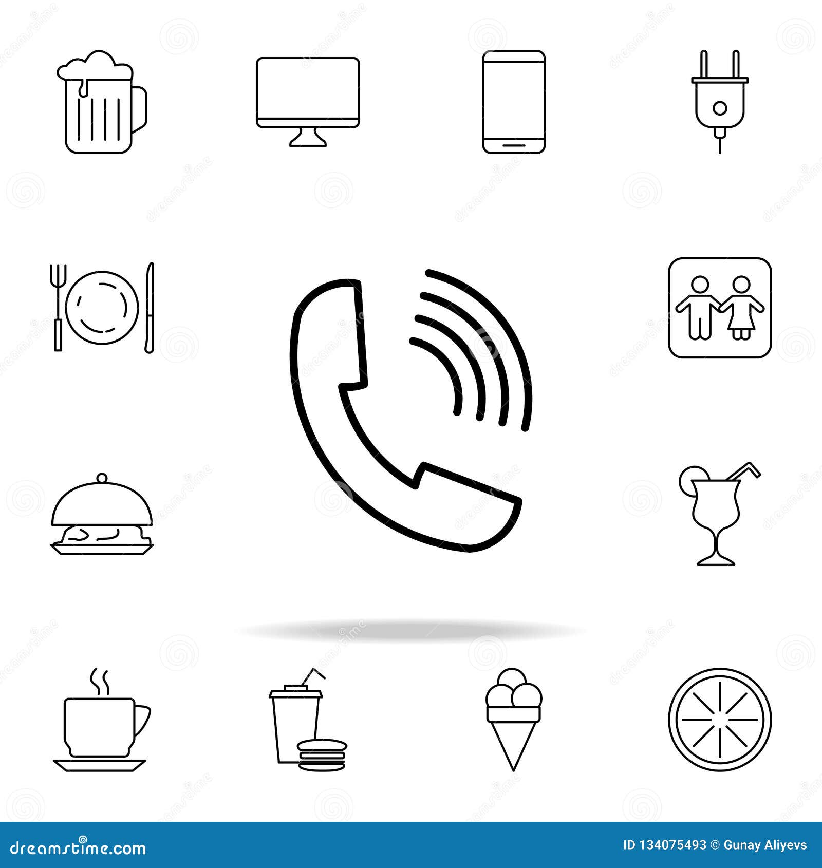 Call Receiver Icon. Element of Simple Icon for Websites, Web Design ...