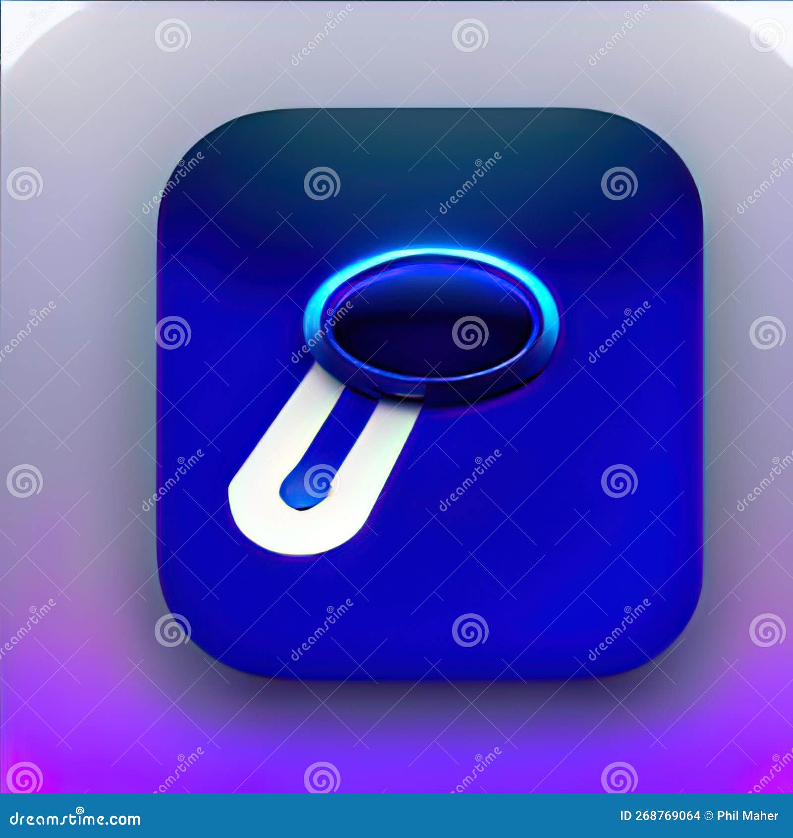Call Recording Software App Icon. Generative AI. Stock Illustration ...