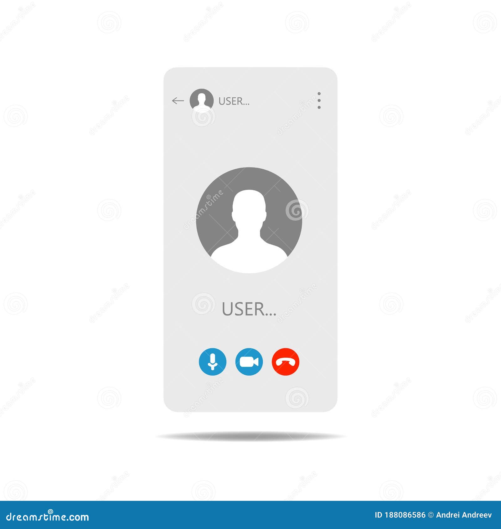 Call Screen Template. Mobile Template, Mockup. UI,UX,Kit Interface ...