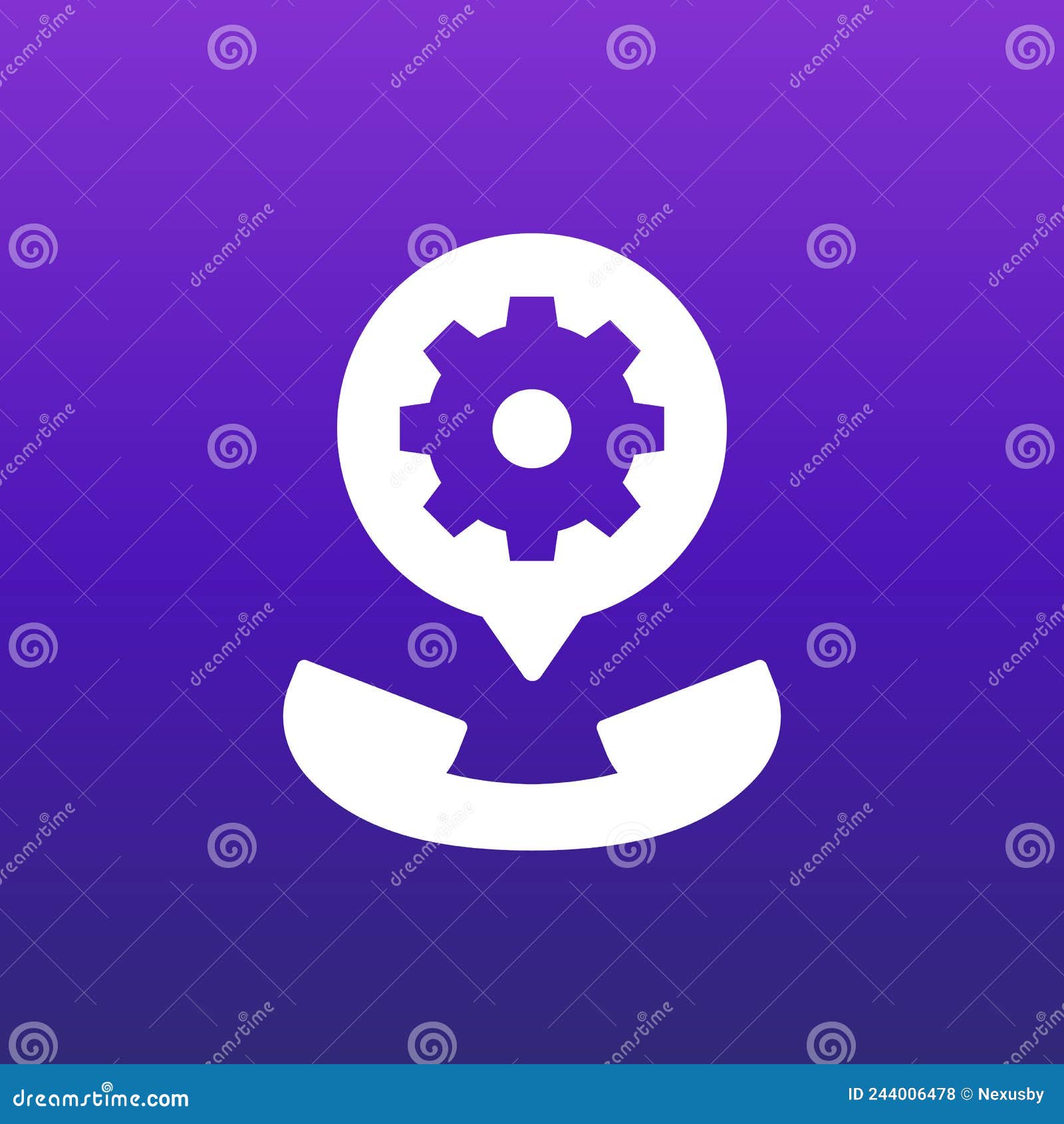 Call Settings Icon for Apps and Web Stock Vector - Illustration of ...