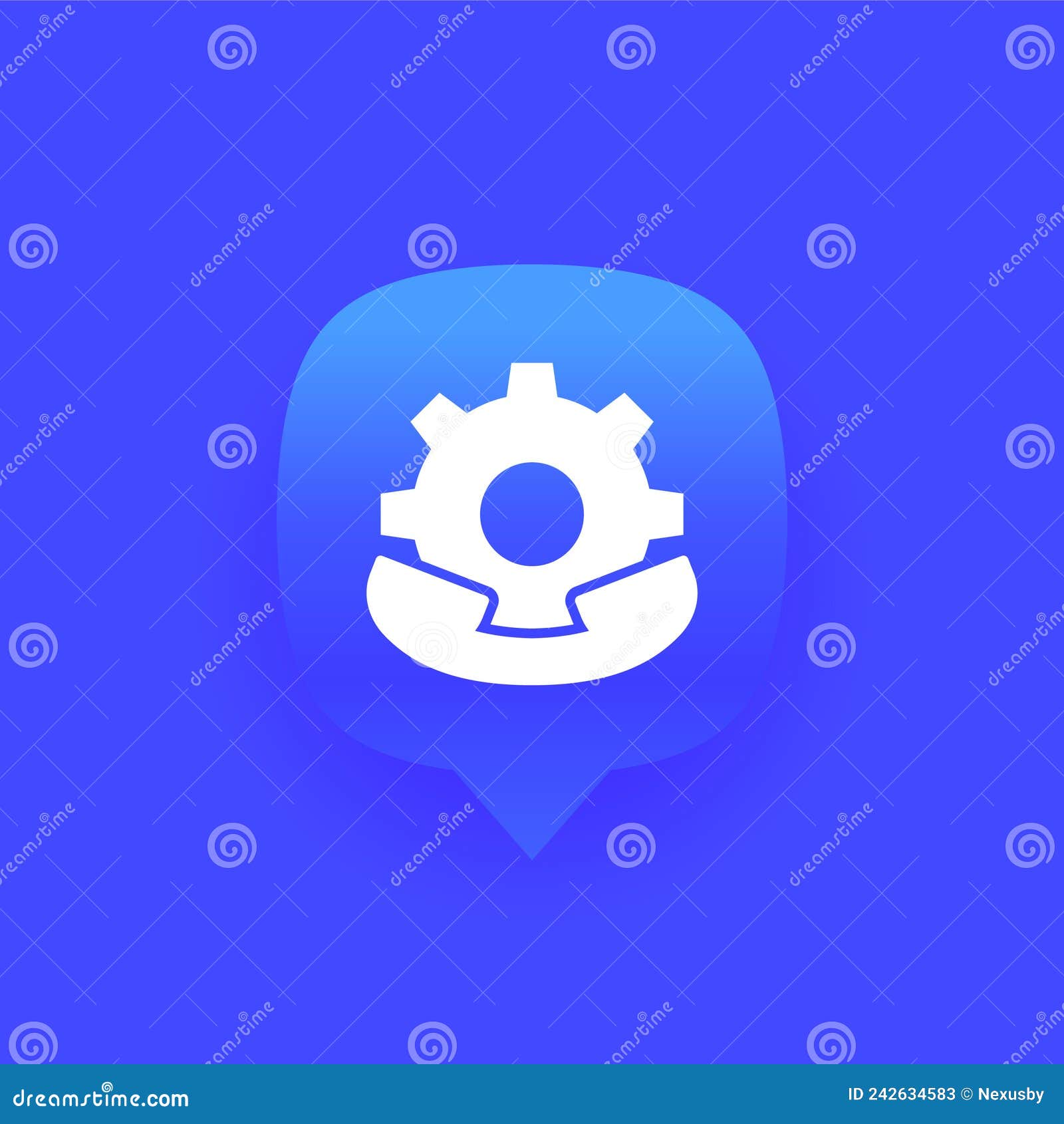 Call Settings Icon, Phone and Gear Vector Stock Vector - Illustration ...