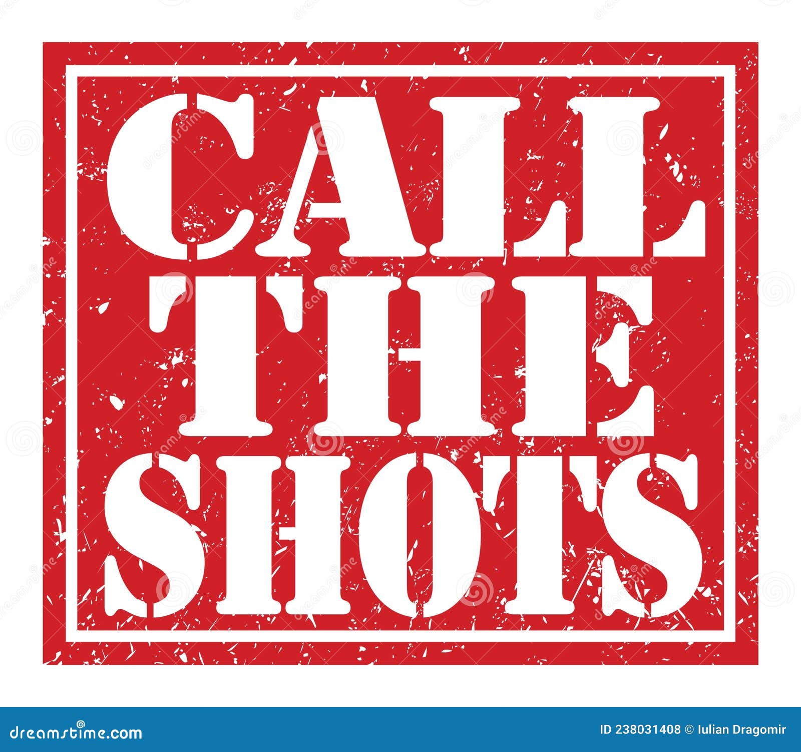 CALL the SHOTS, Text Written on Red Stamp Sign Stock Illustration ...