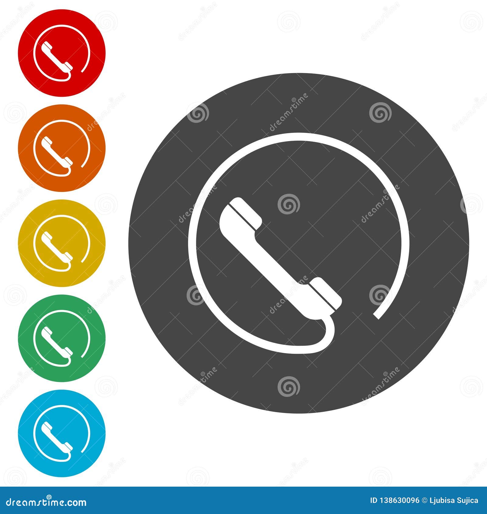 Call sign icon, Phone icon stock vector. Illustration of design - 138630096