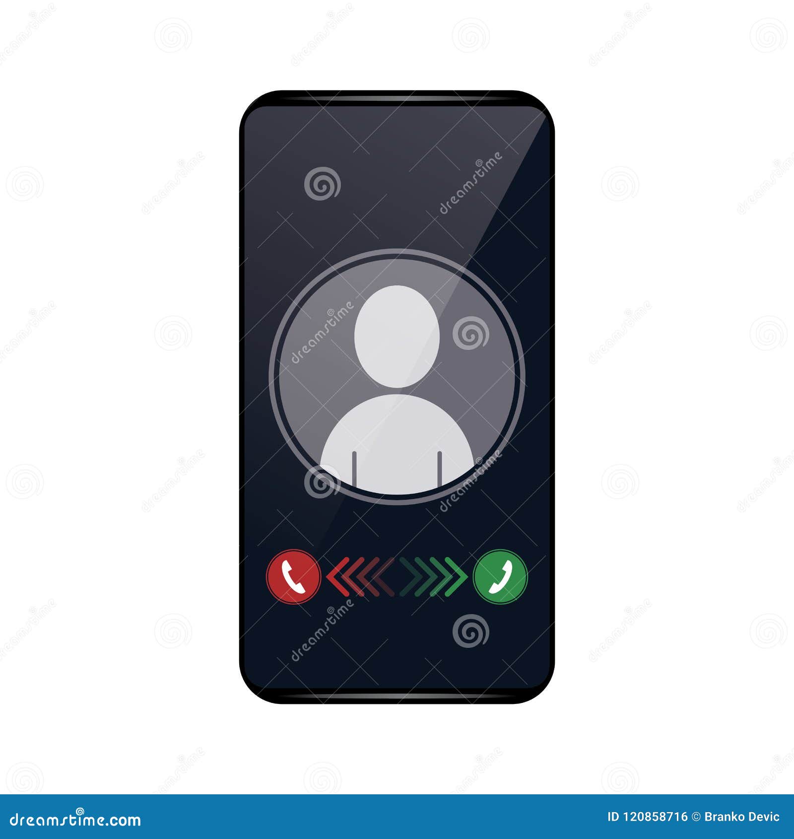 Call on Smart Phone Vector Illustration Stock Vector - Illustration of ...