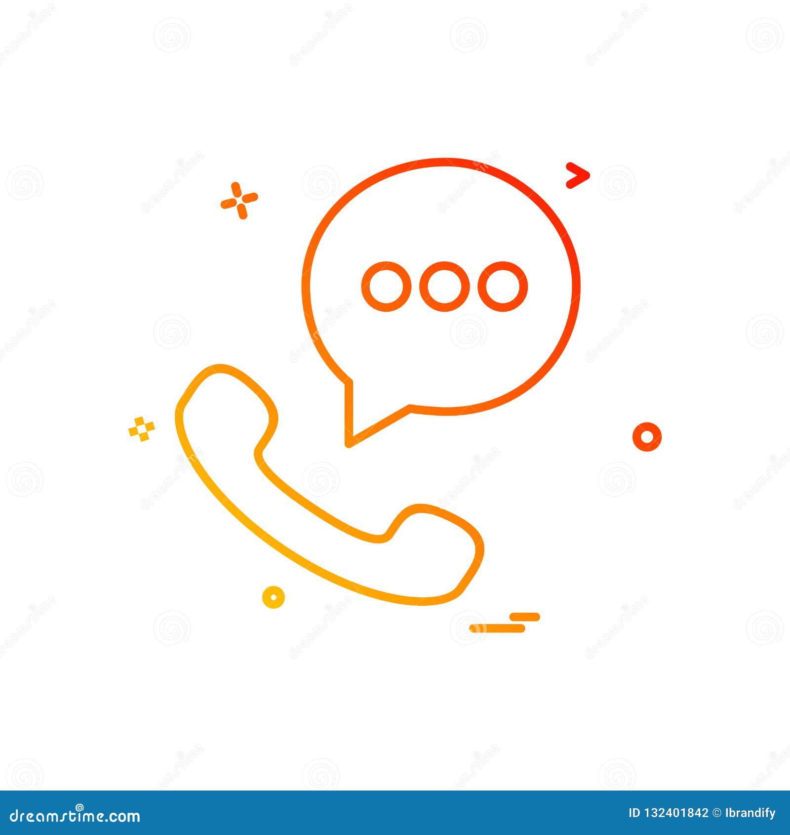 Call Sms Chat Icon Vector Design Stock Vector - Illustration of email ...