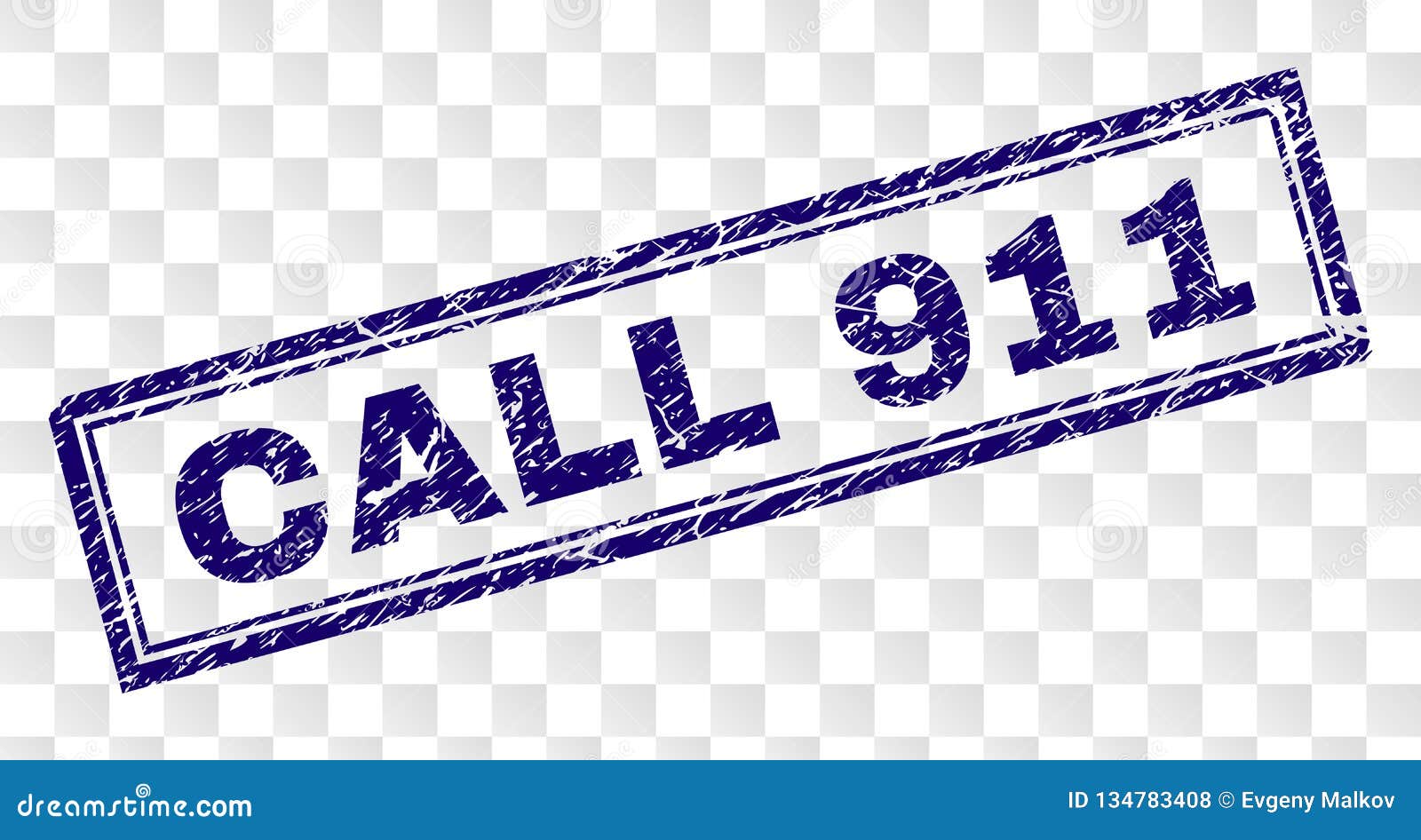 Scratched CALL 911 Rectangle Stamp Stock Vector - Illustration of ...