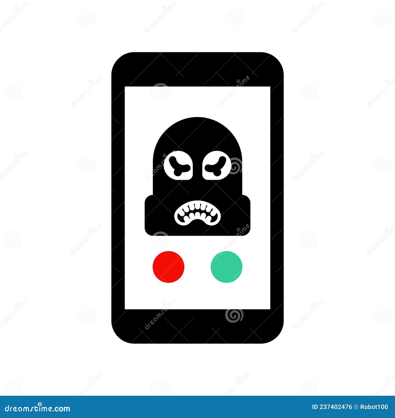 Call from Thief. Incoming Call of Rogue Stock Vector - Illustration of ...