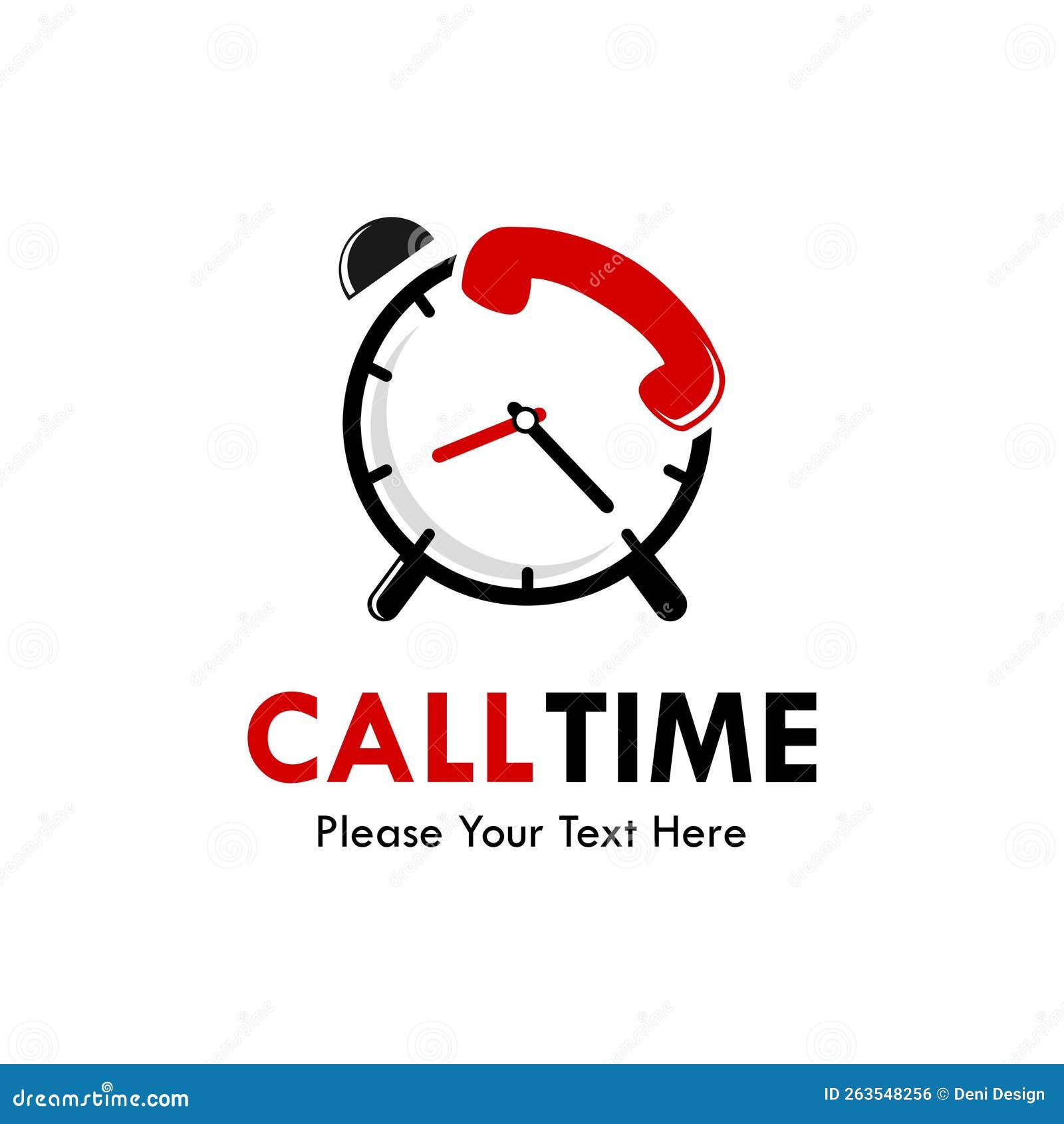 Call time logo stock vector. Illustration of number - 263548256