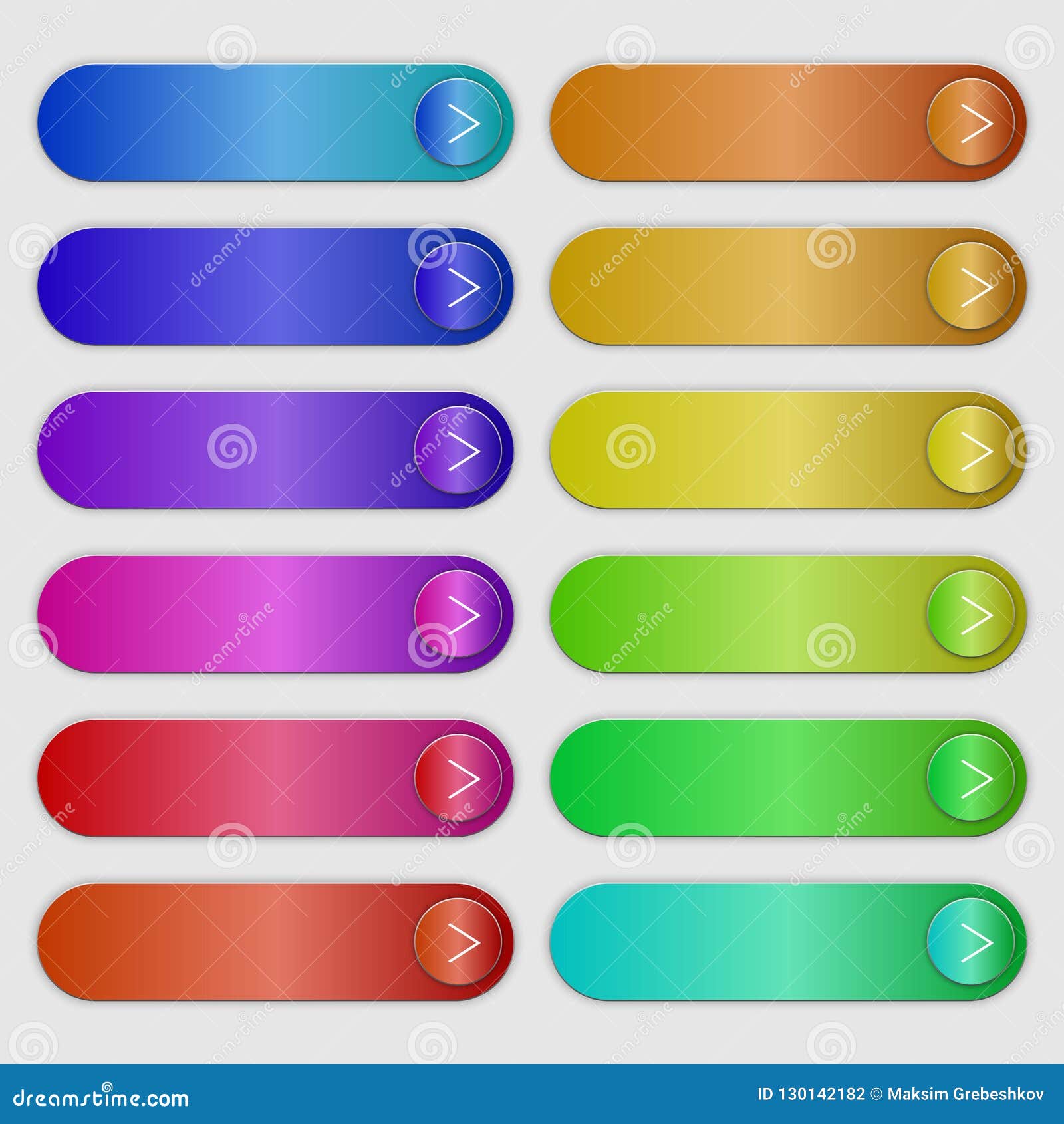 Call To Action Buttons Set Flat Design. Stock Illustration ...