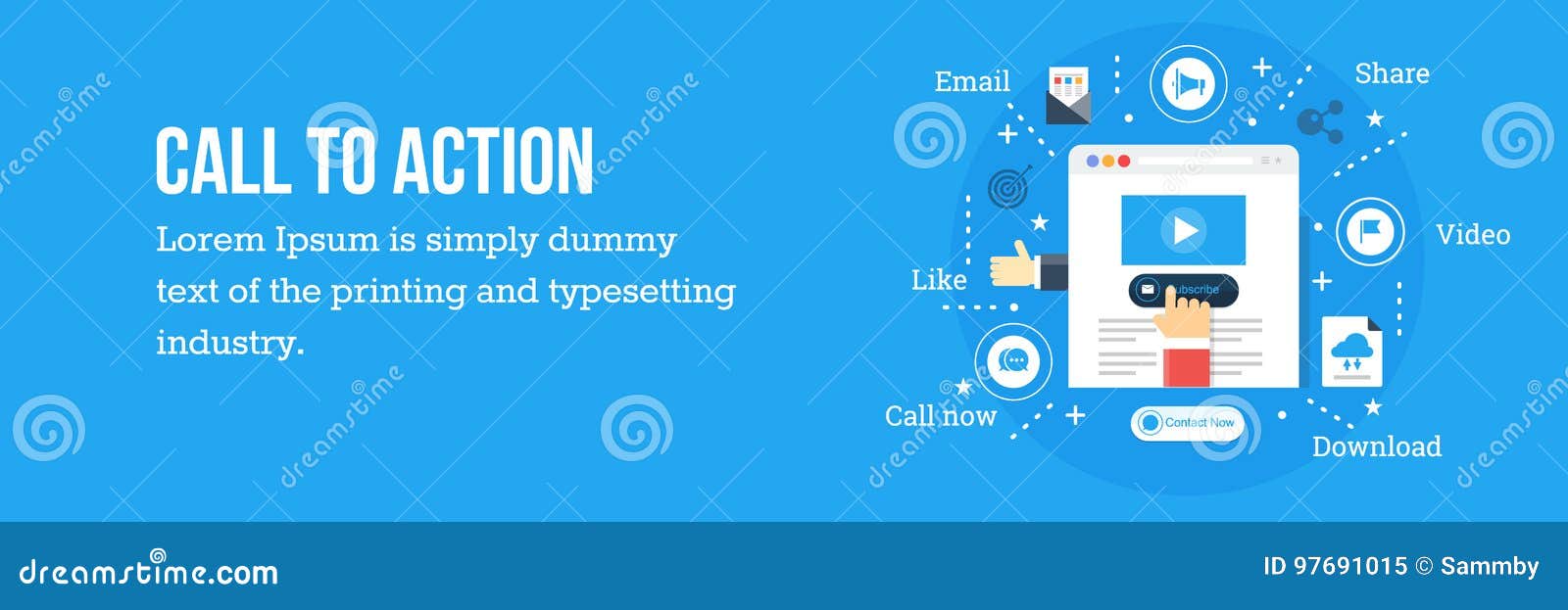 Call To Action - CTA Optimization - Flat Design Web Banner Stock Vector ... Call To Action - CTA Optimization - Flat Design Web Banner Stock Vector ...